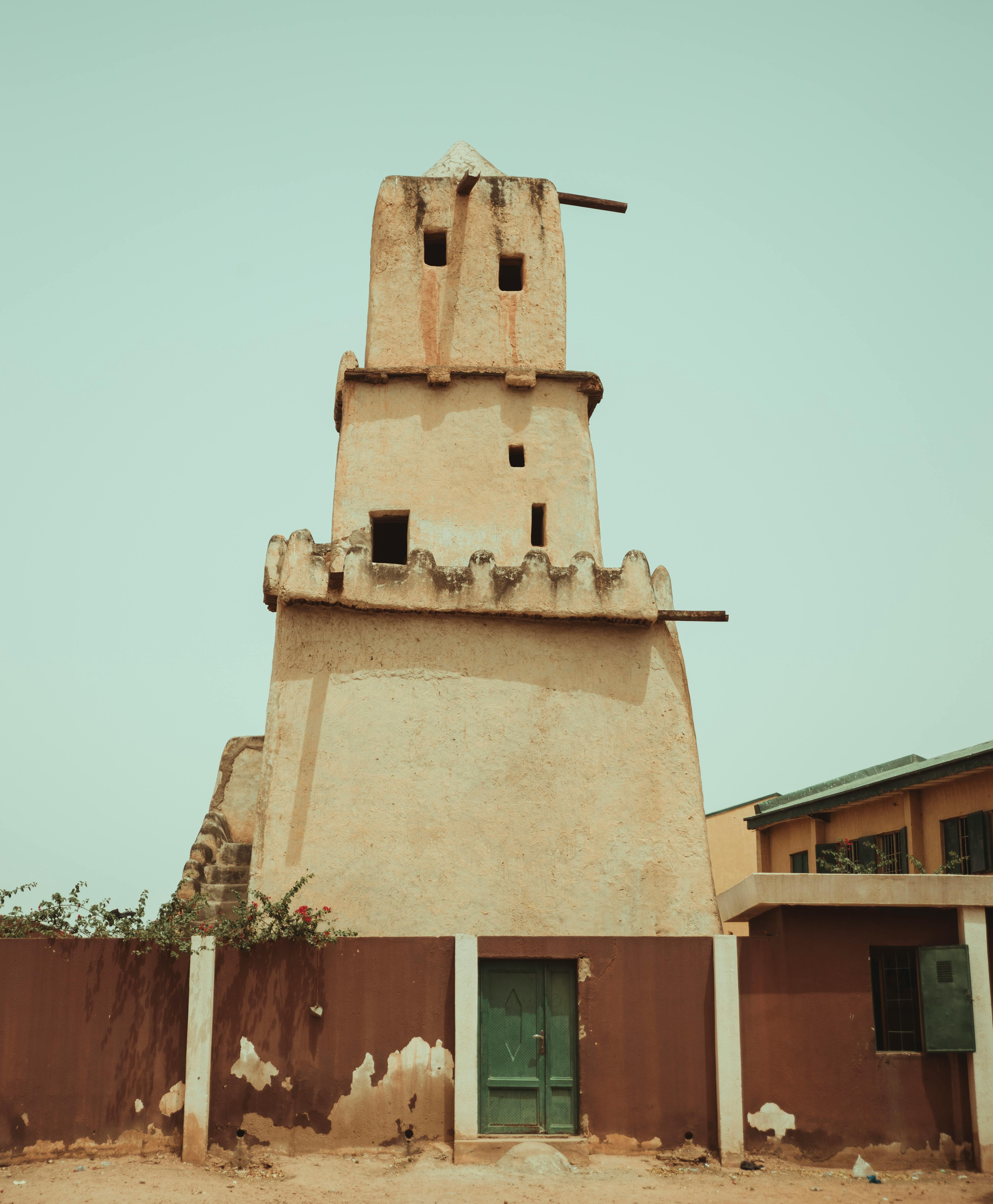 Historical Adobe Tower from Old Era · Free Stock Photo