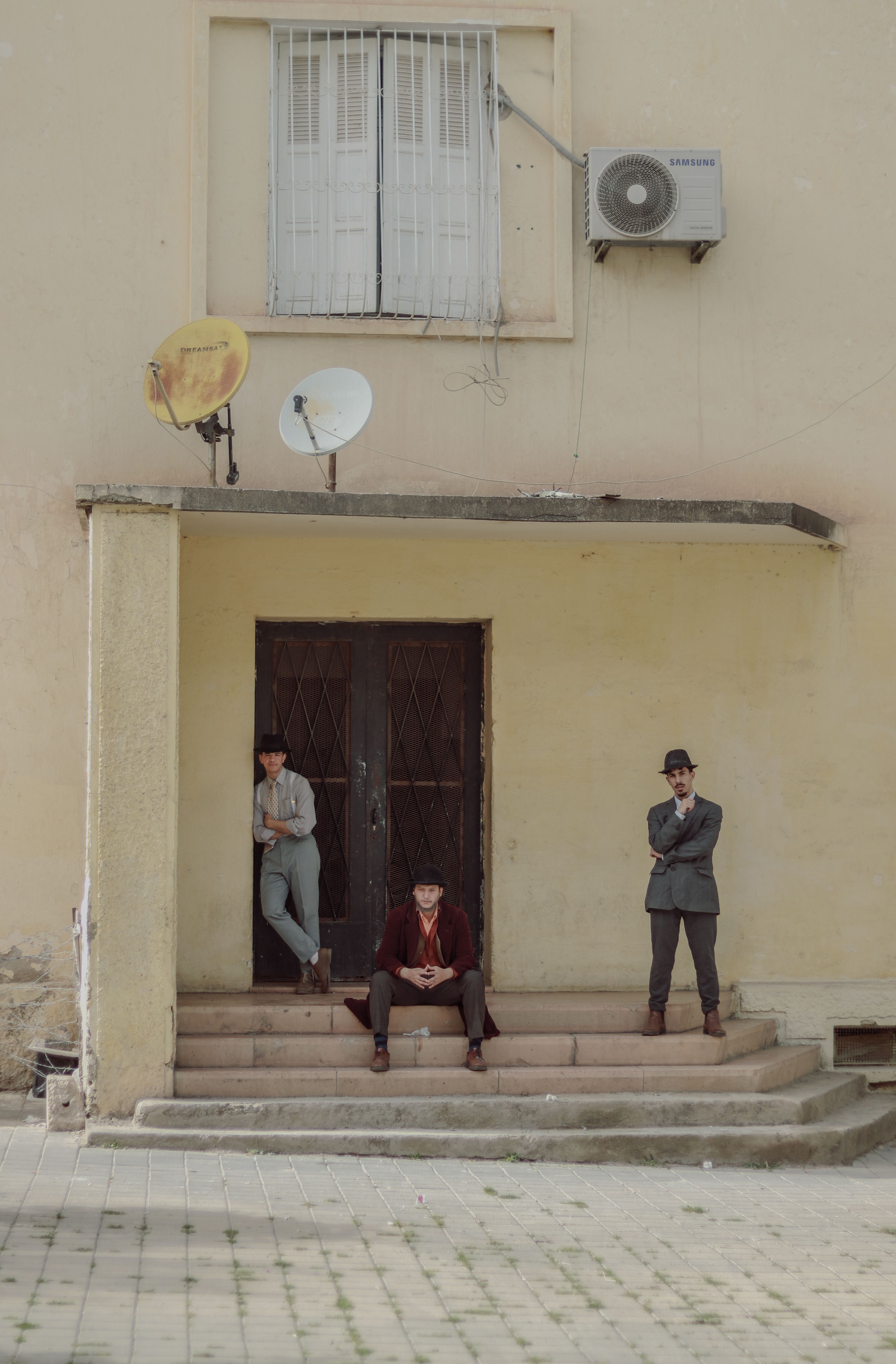 Vintage Mafia Style Men in Suits Outdoors · Free Stock Photo