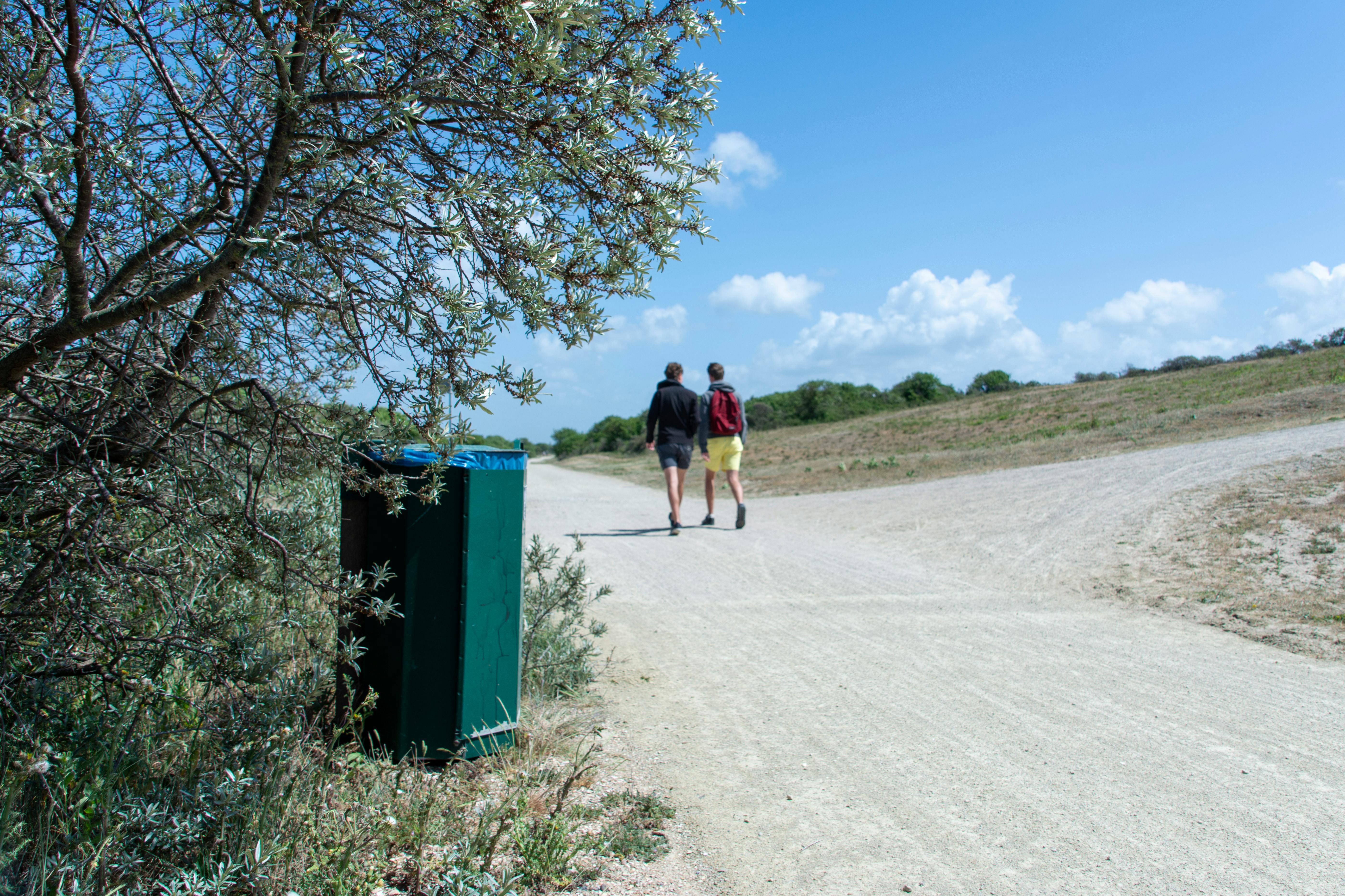 Couple Strolling on Sunny Pathway · Free Stock Photo
