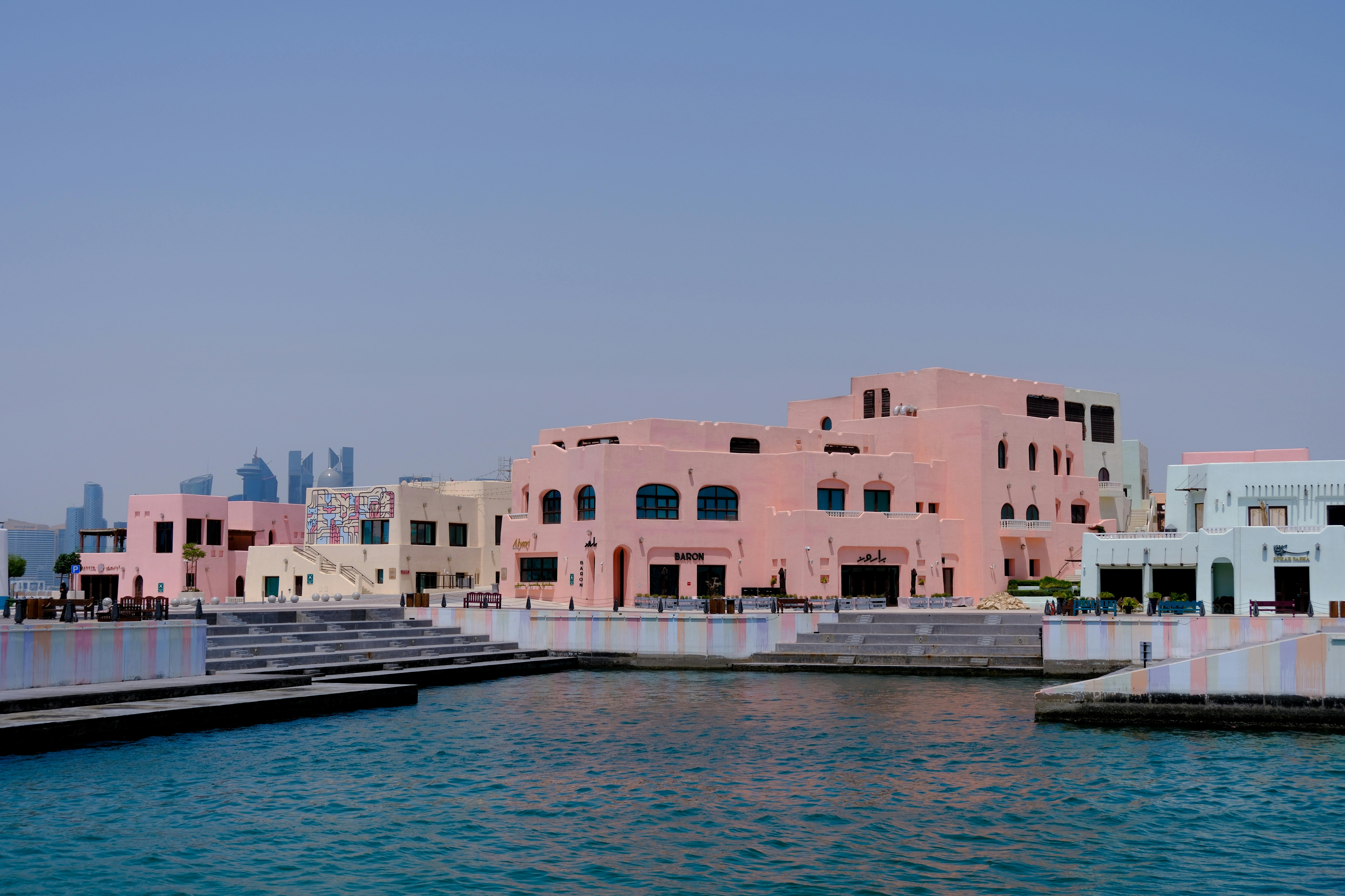 Colorful Waterfront Architecture in Doha, Qatar · Free Stock Photo