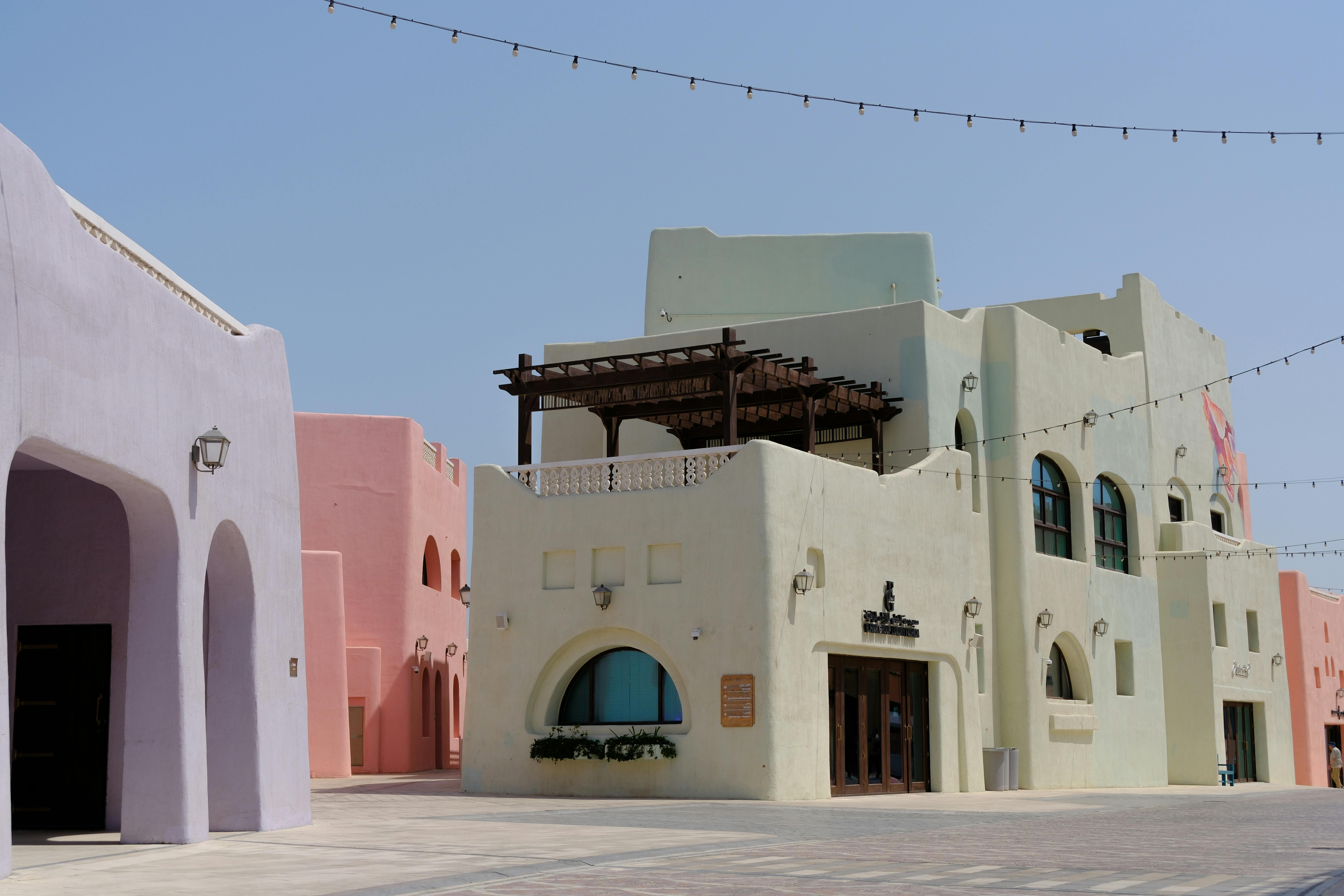 Pastel Colored Buildings in Souq Al Wakra · Free Stock Photo