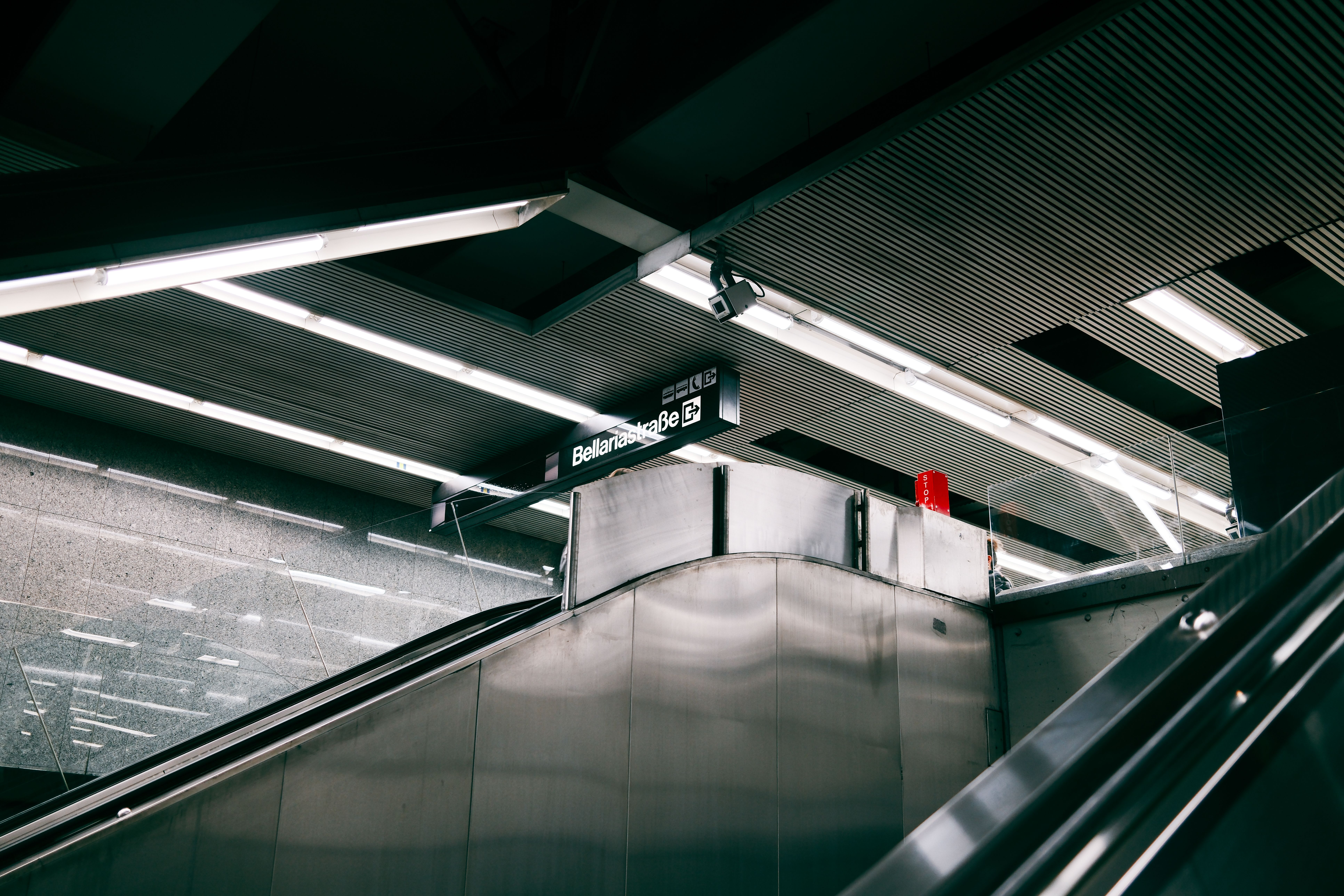 Modern Subway Station Interior with Escalators · Free Stock Photo