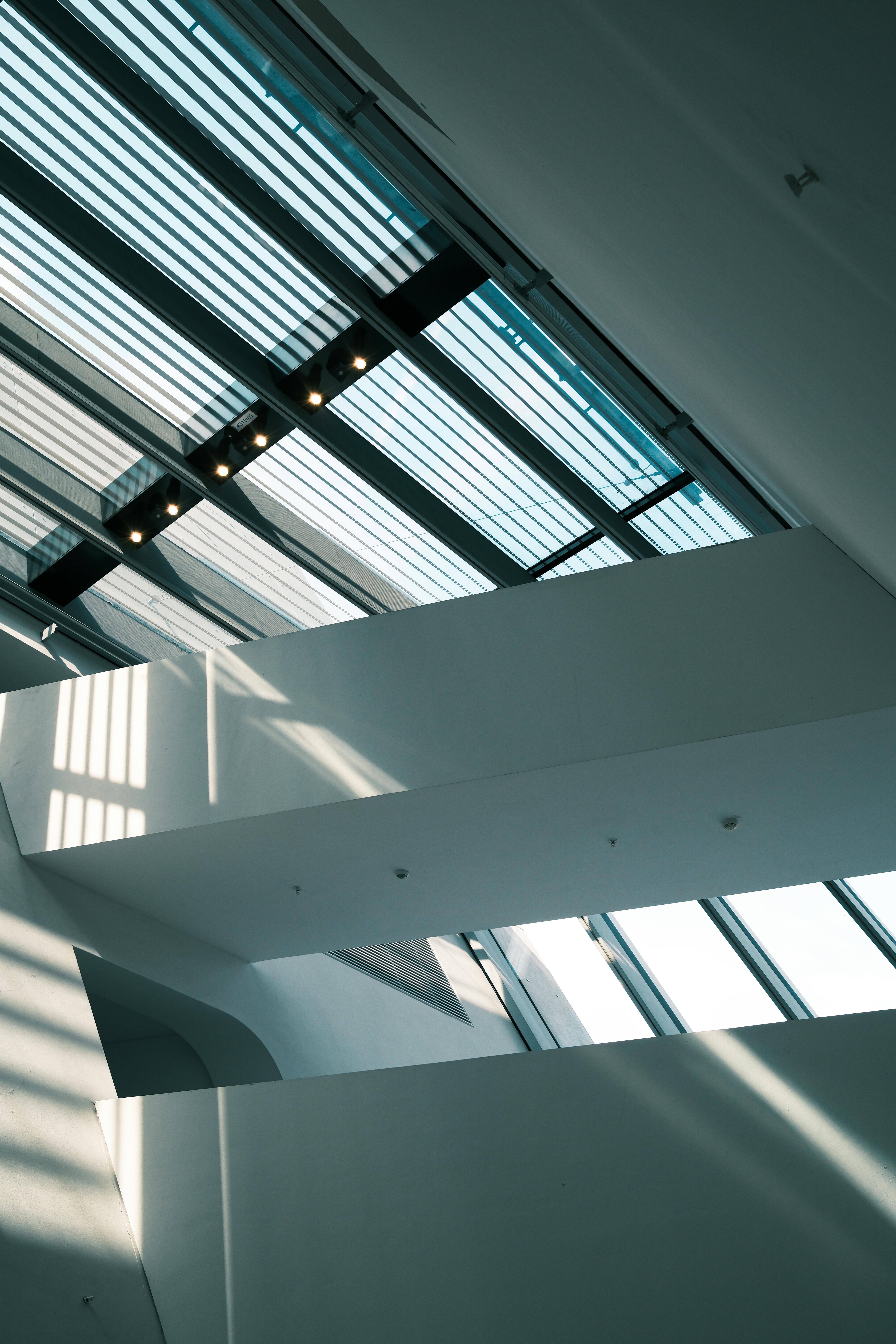 Modern Architecture Skylight with Dramatic Shadows · Free Stock Photo