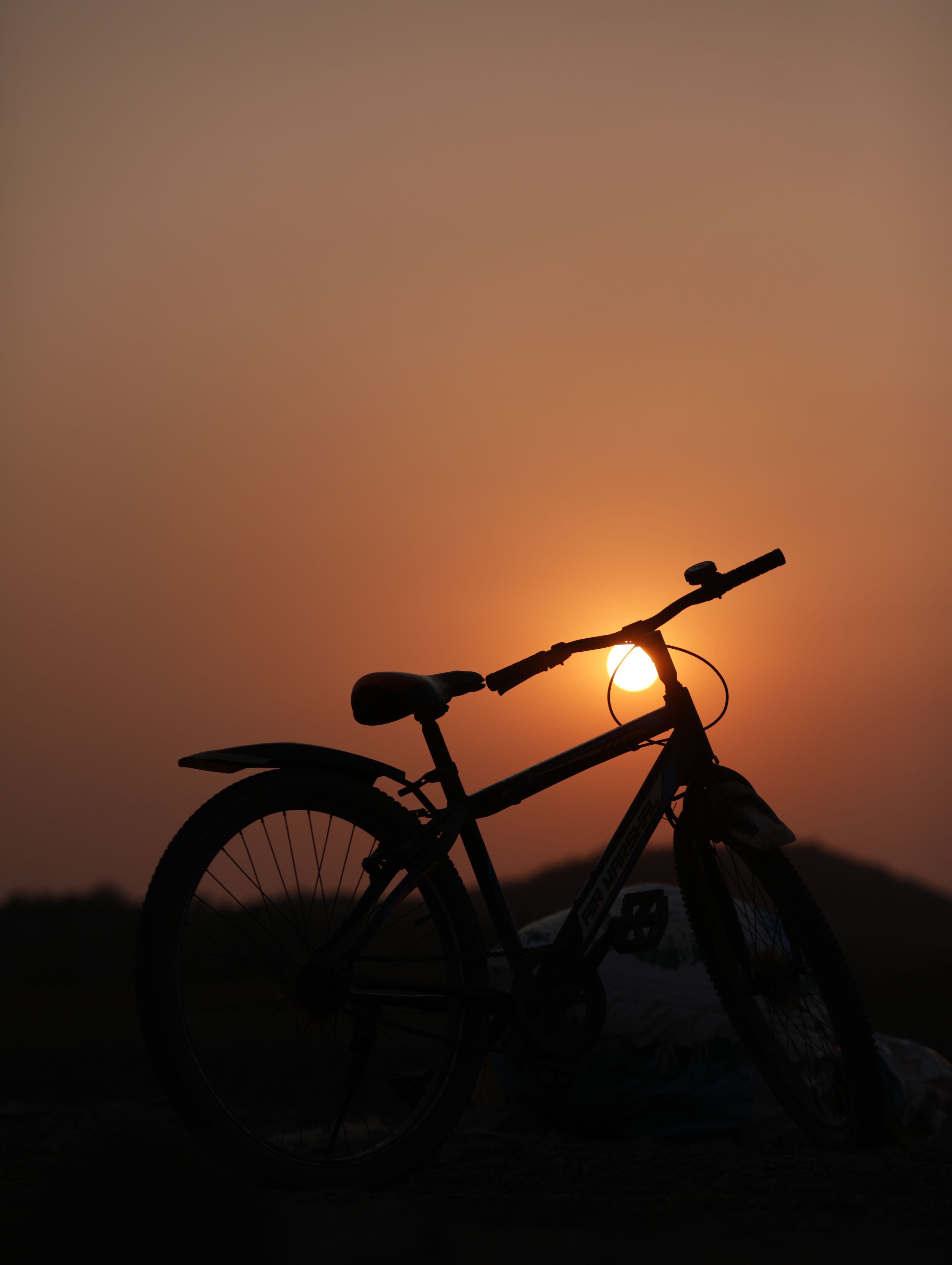 Silhouette of Bicycle Against Chhattisgarh Sunset · Free Stock Photo