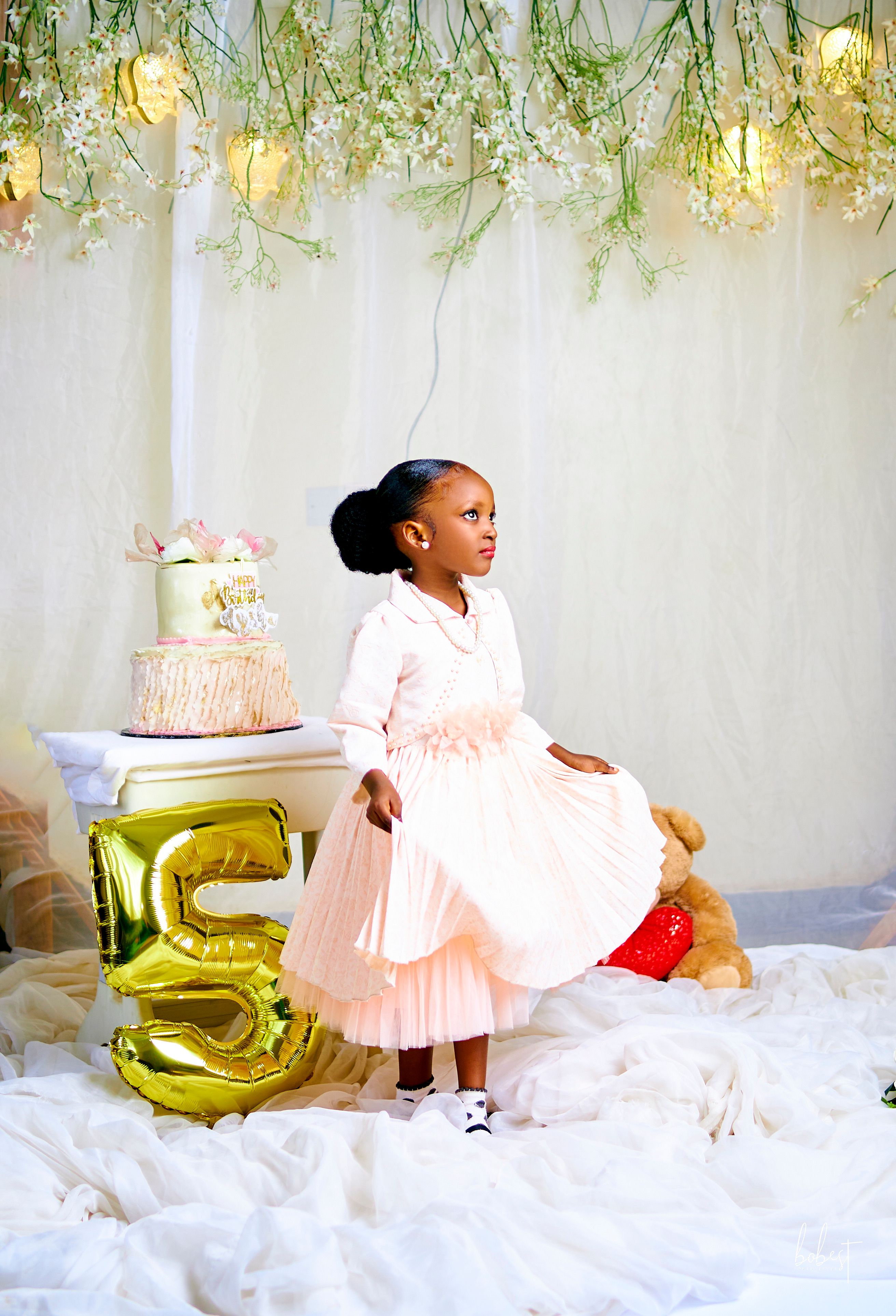 Charming Little Girl's Fifth Birthday Celebration · Free Stock Photo