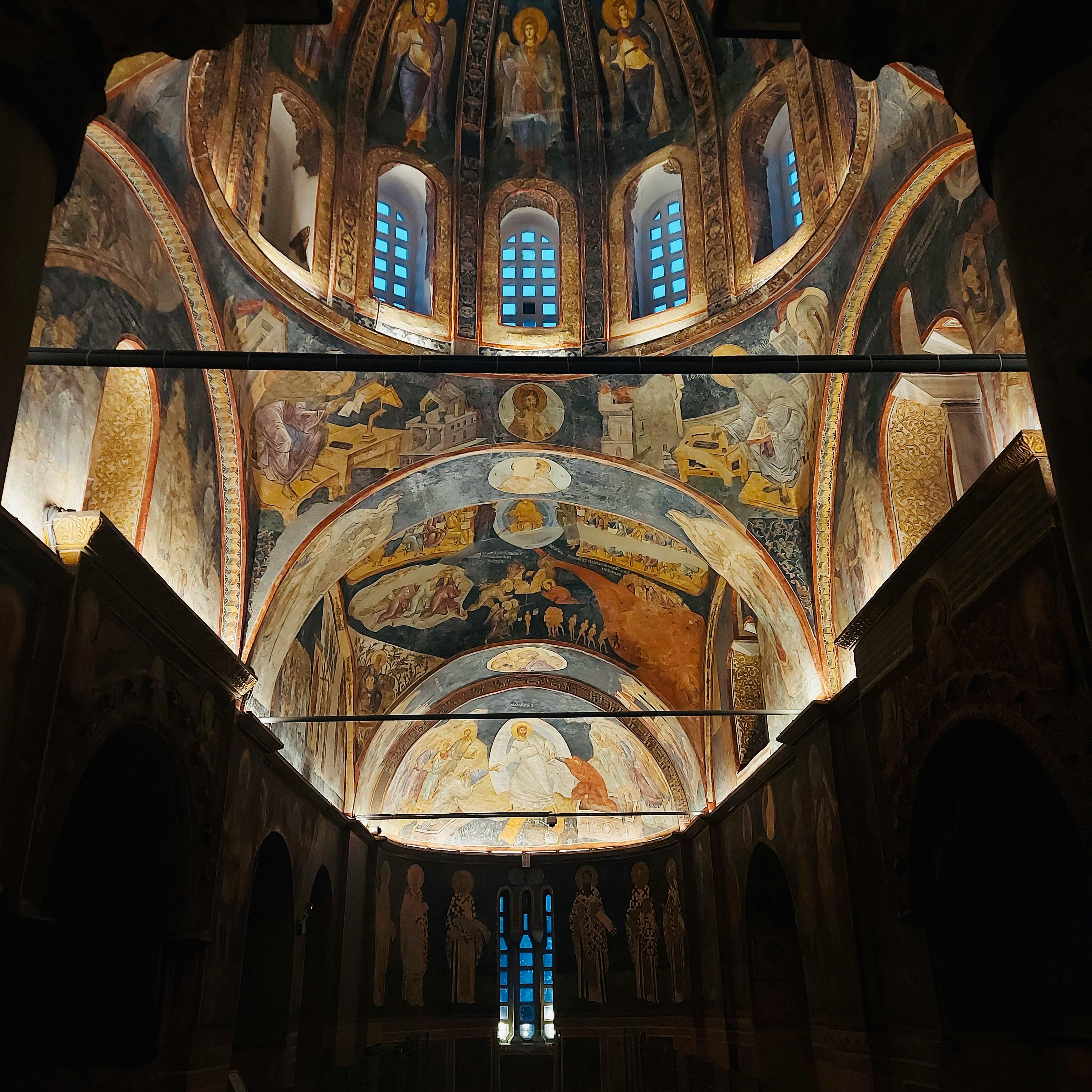 Stunning Byzantine Fresco Ceiling in Historic Church · Free Stock Photo