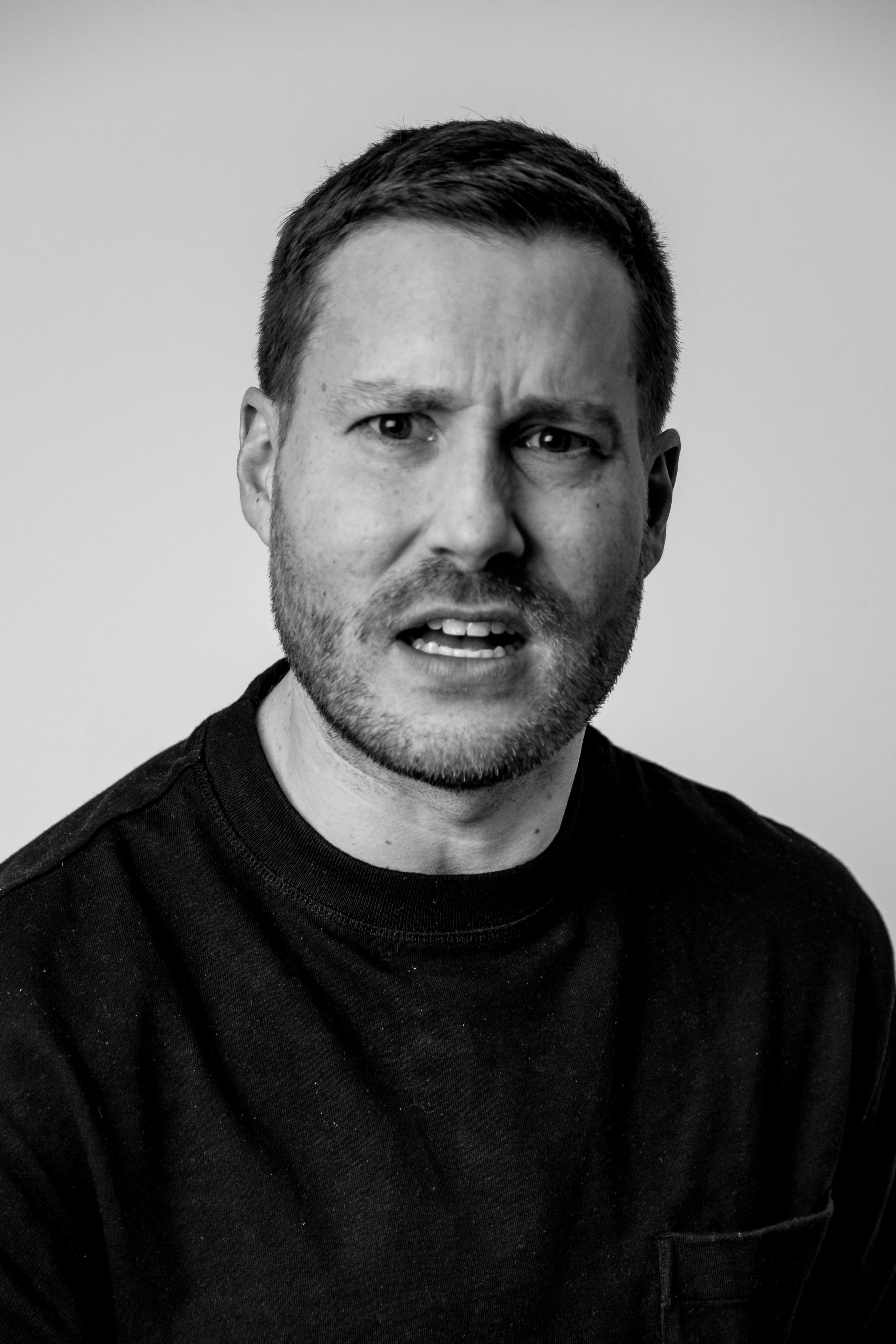 Black and White Portrait of a Man with Expression · Free Stock Photo