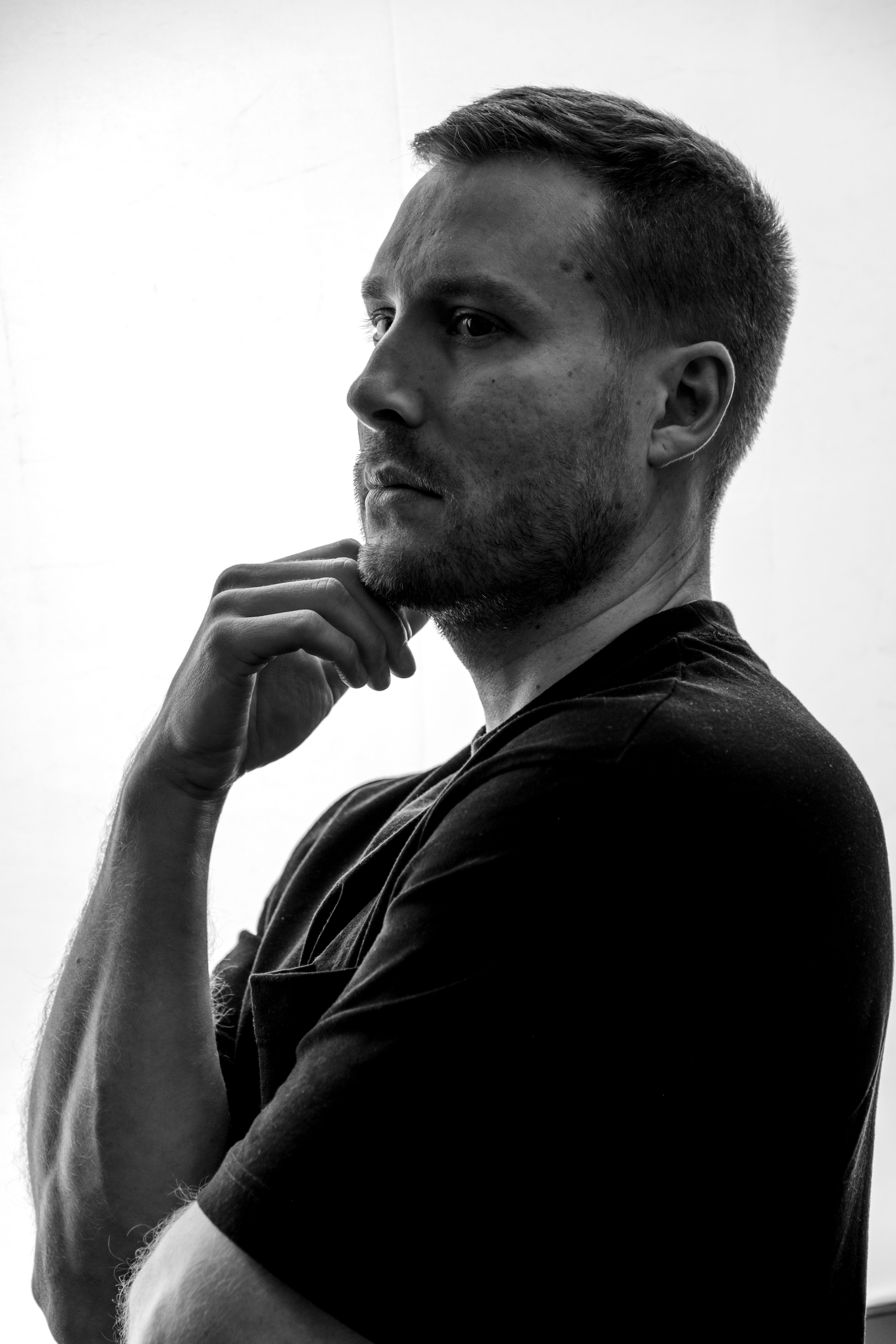 Grayscale Portrait Photography of Man · Free Stock Photo