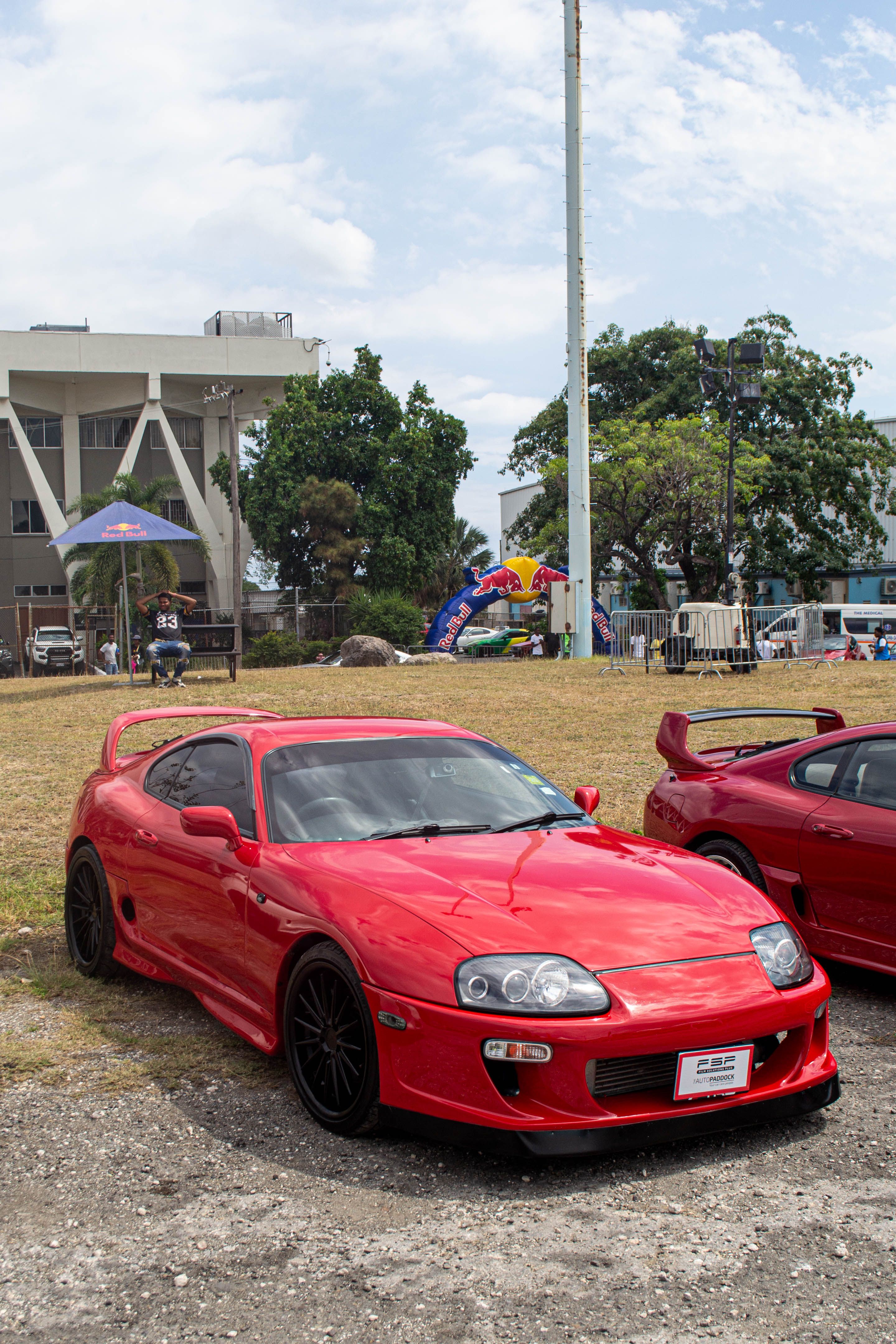 Red Custom Sports Car at Outdoor Event · Free Stock Photo