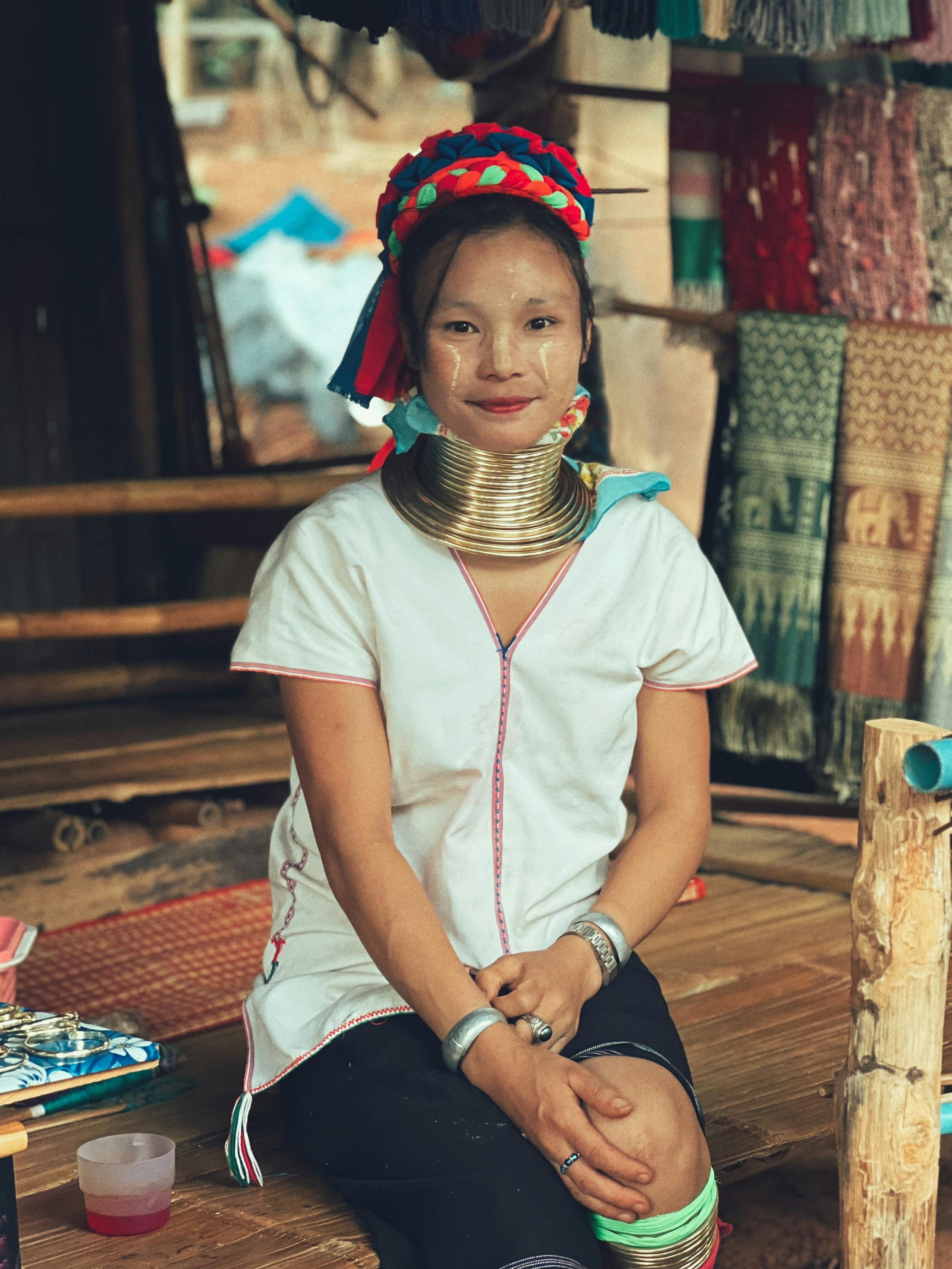 Portrait of Woman with Traditional Neck Rings in Thailand · Free Stock ...