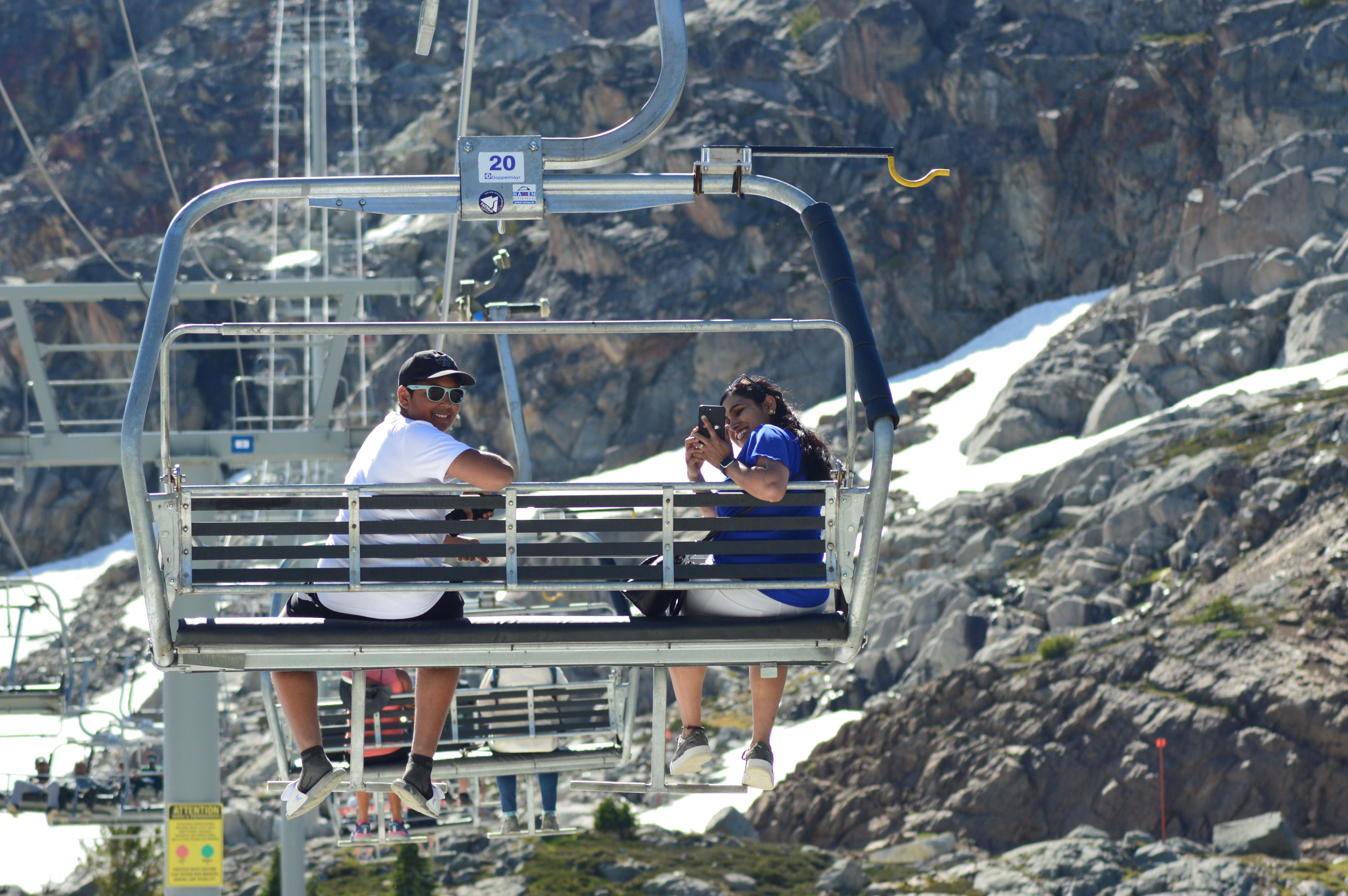 Scenic Chairlift Ride at Whistler Mountain · Free Stock Photo