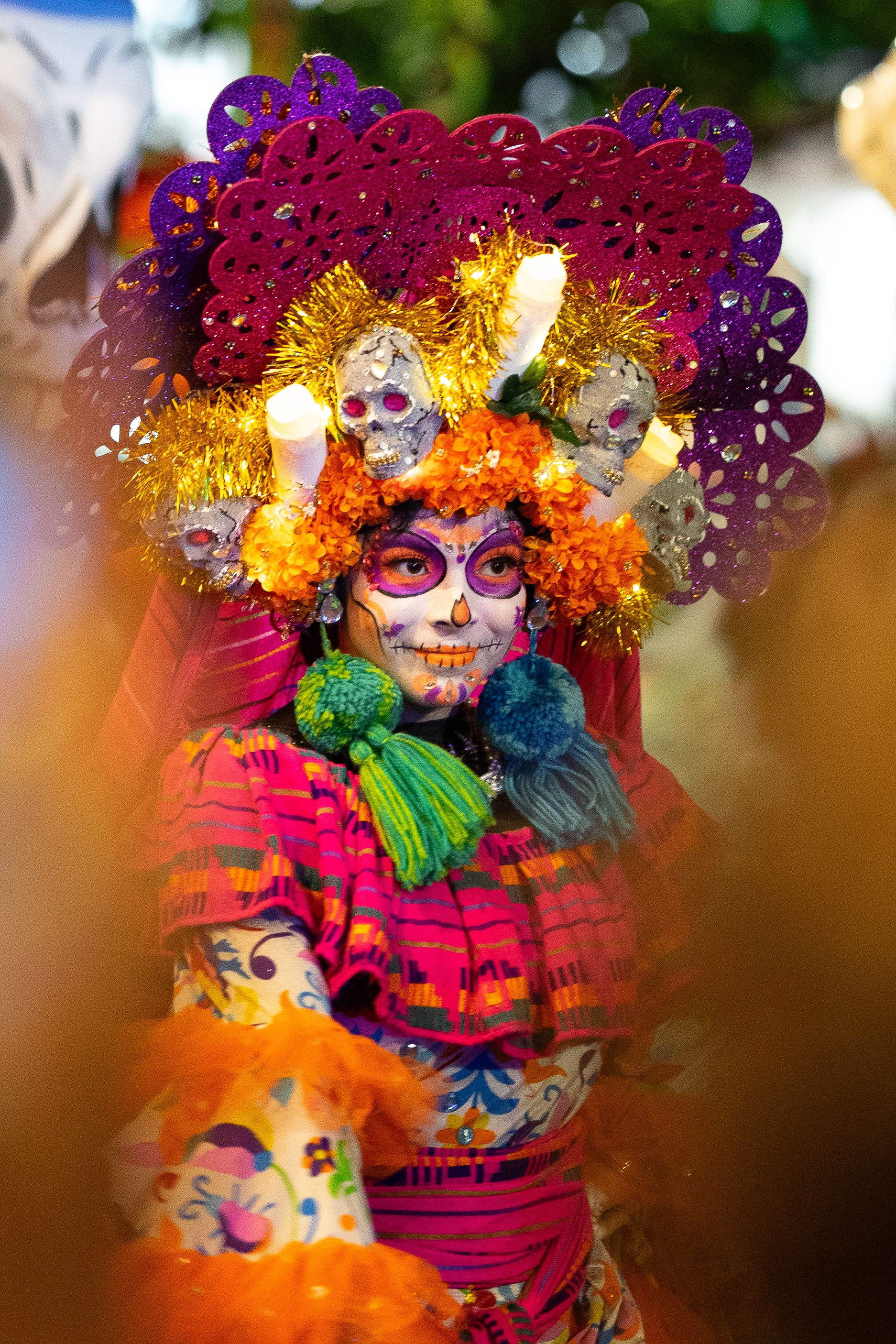 Colorful Catrina Costume at Day of the Dead Festival · Free Stock Photo