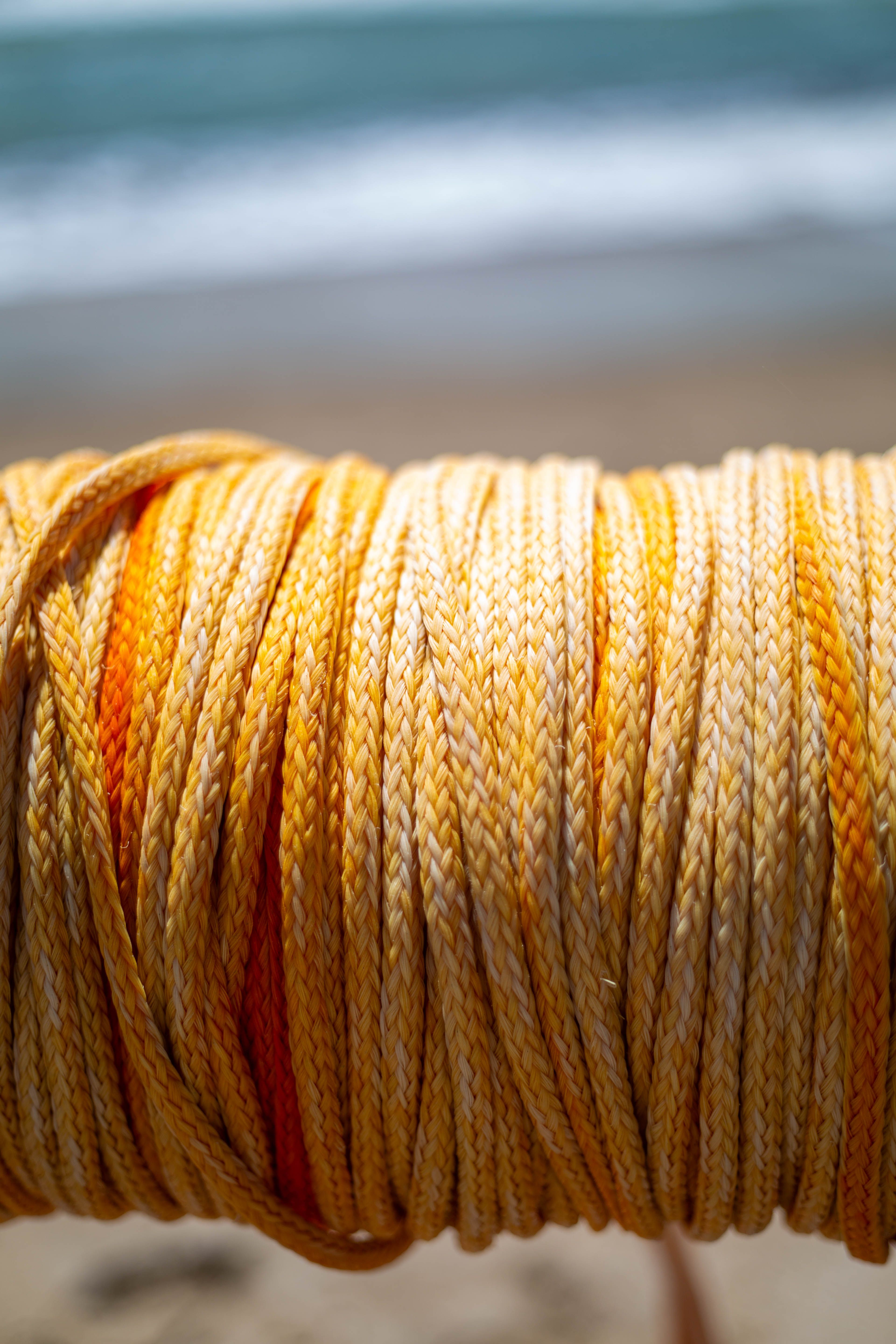 Close-Up of Yellow Rope on Beach in Argentina · Free Stock Photo