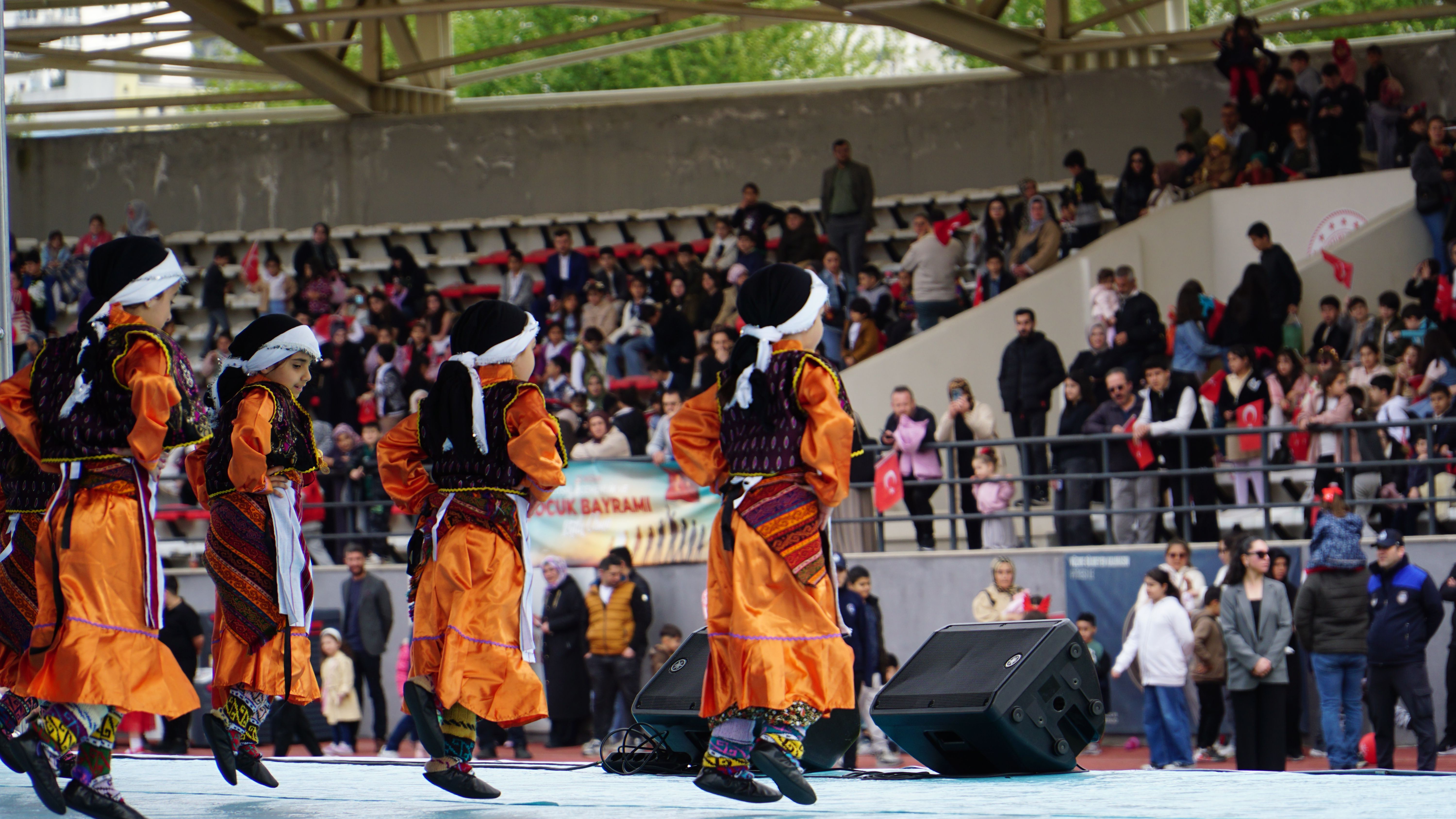 Children Perform Traditional Dance in Istanbul Stadium · Free Stock Photo
