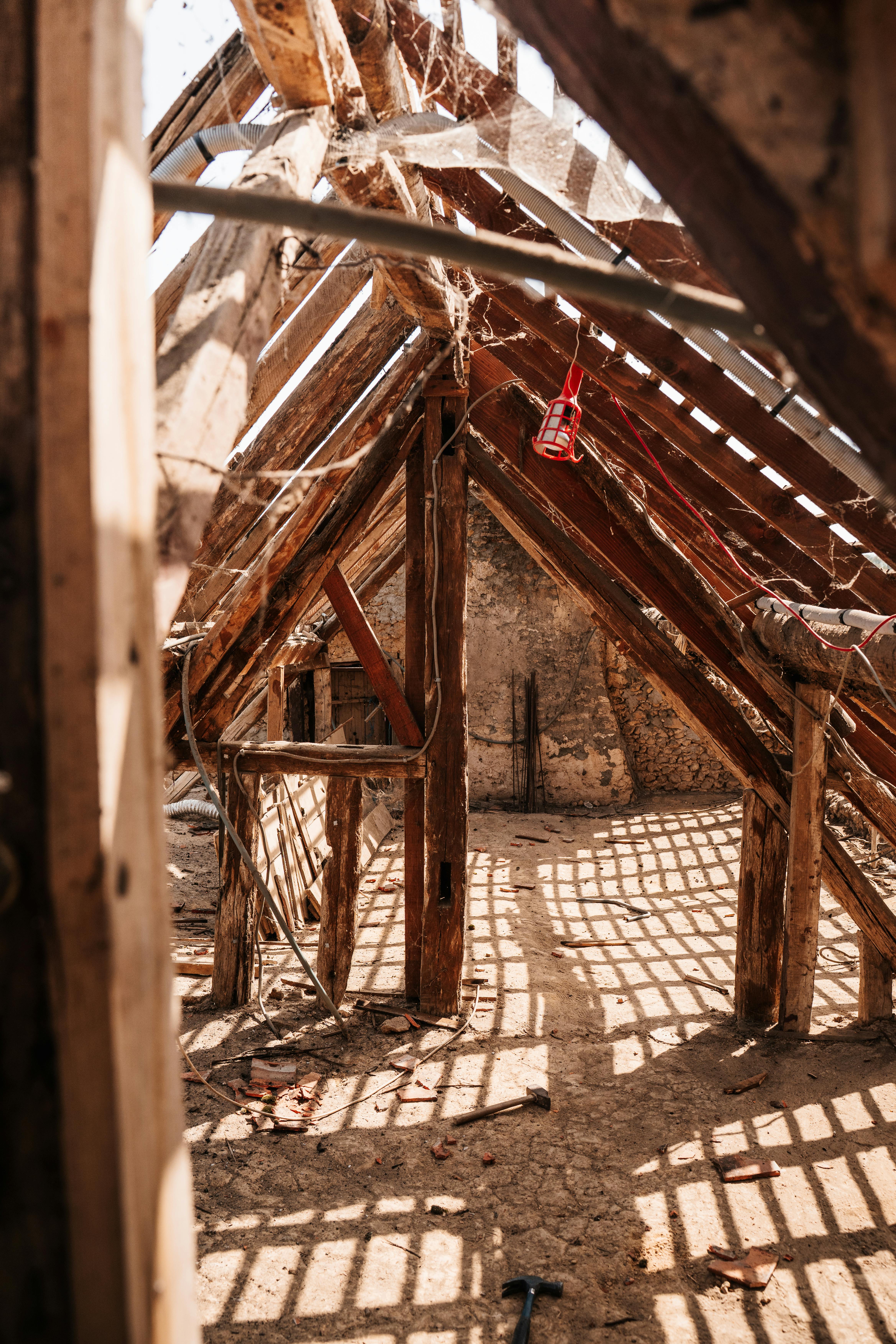 Rustic Rooftop Renovation Under Sunlight · Free Stock Photo