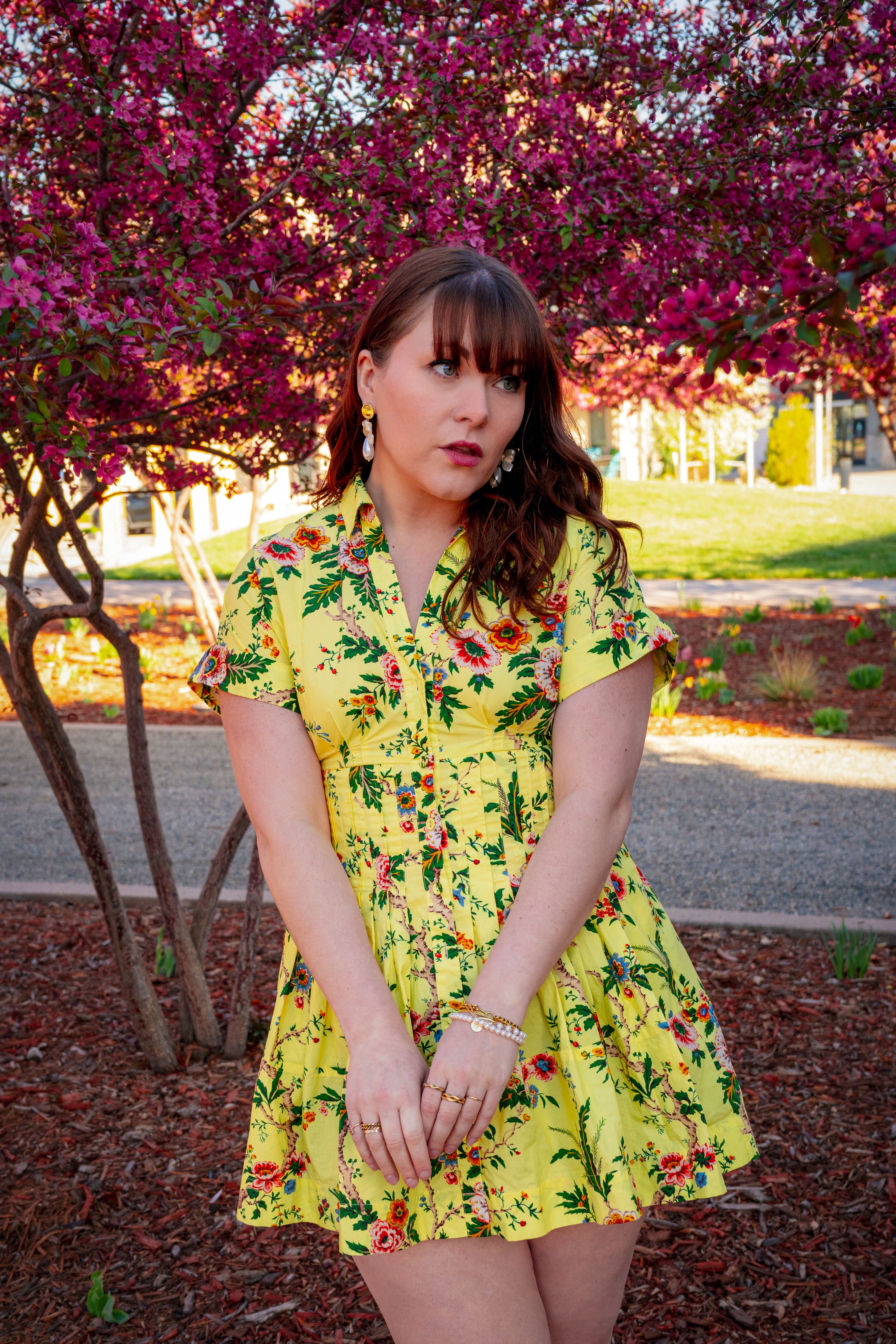 Spring Fashion in Bloom with Floral Dress · Free Stock Photo