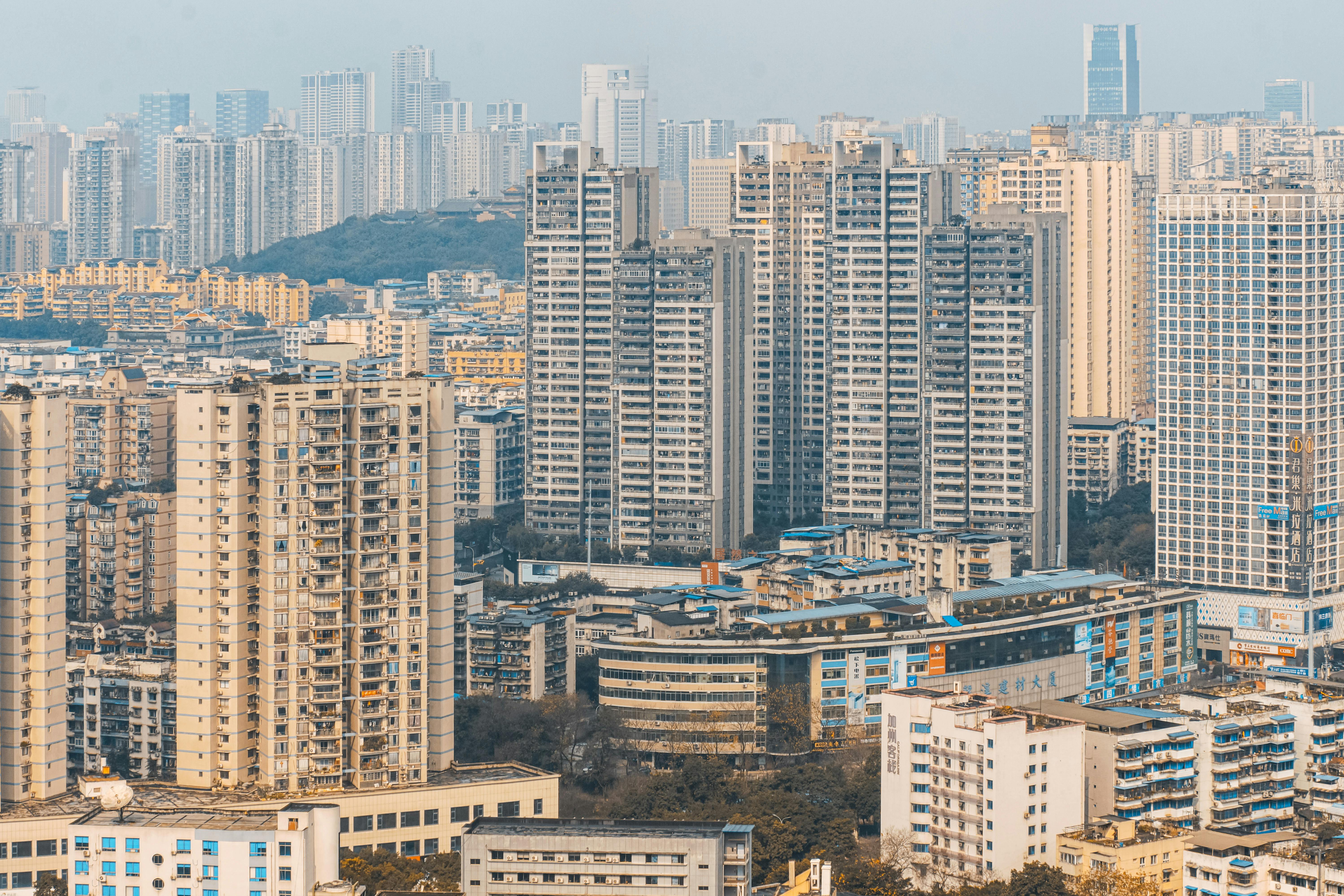 Urban Skyline with High-Rise Buildings · Free Stock Photo