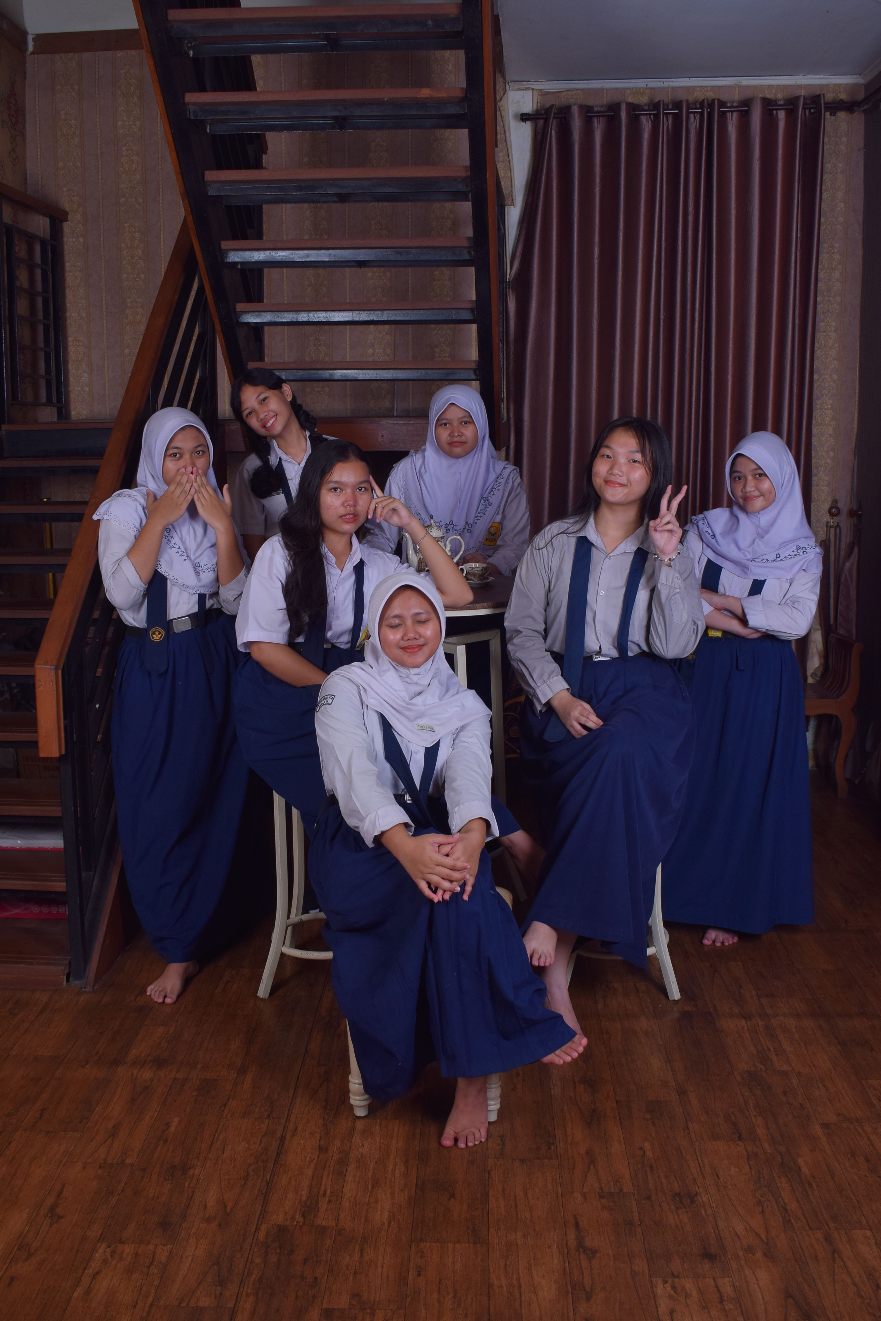 Group of Diverse Students in School Uniform Indoors · Free Stock Photo