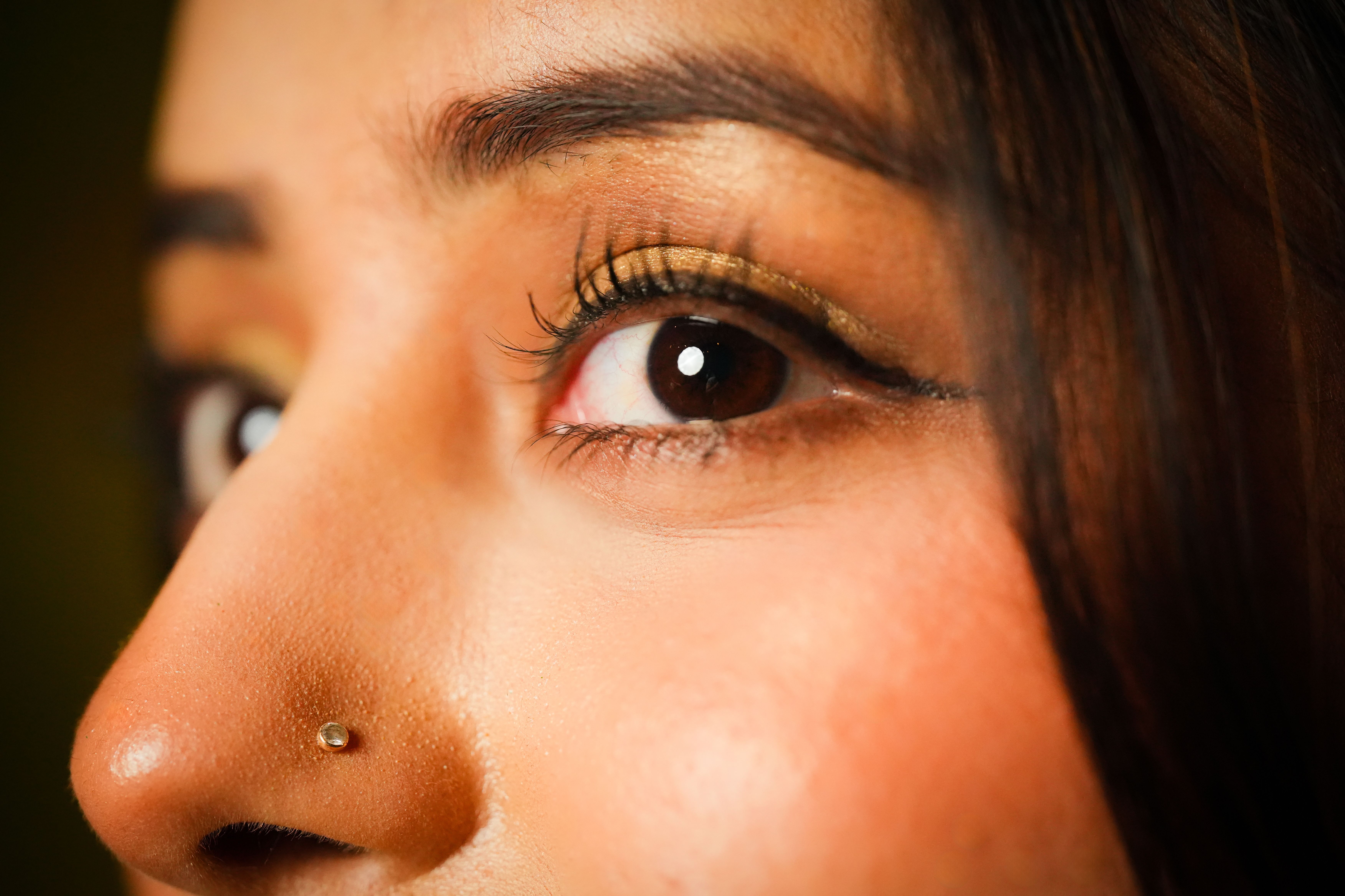 Close-up Shot of a Woman's Eye with Makeup · Free Stock Photo