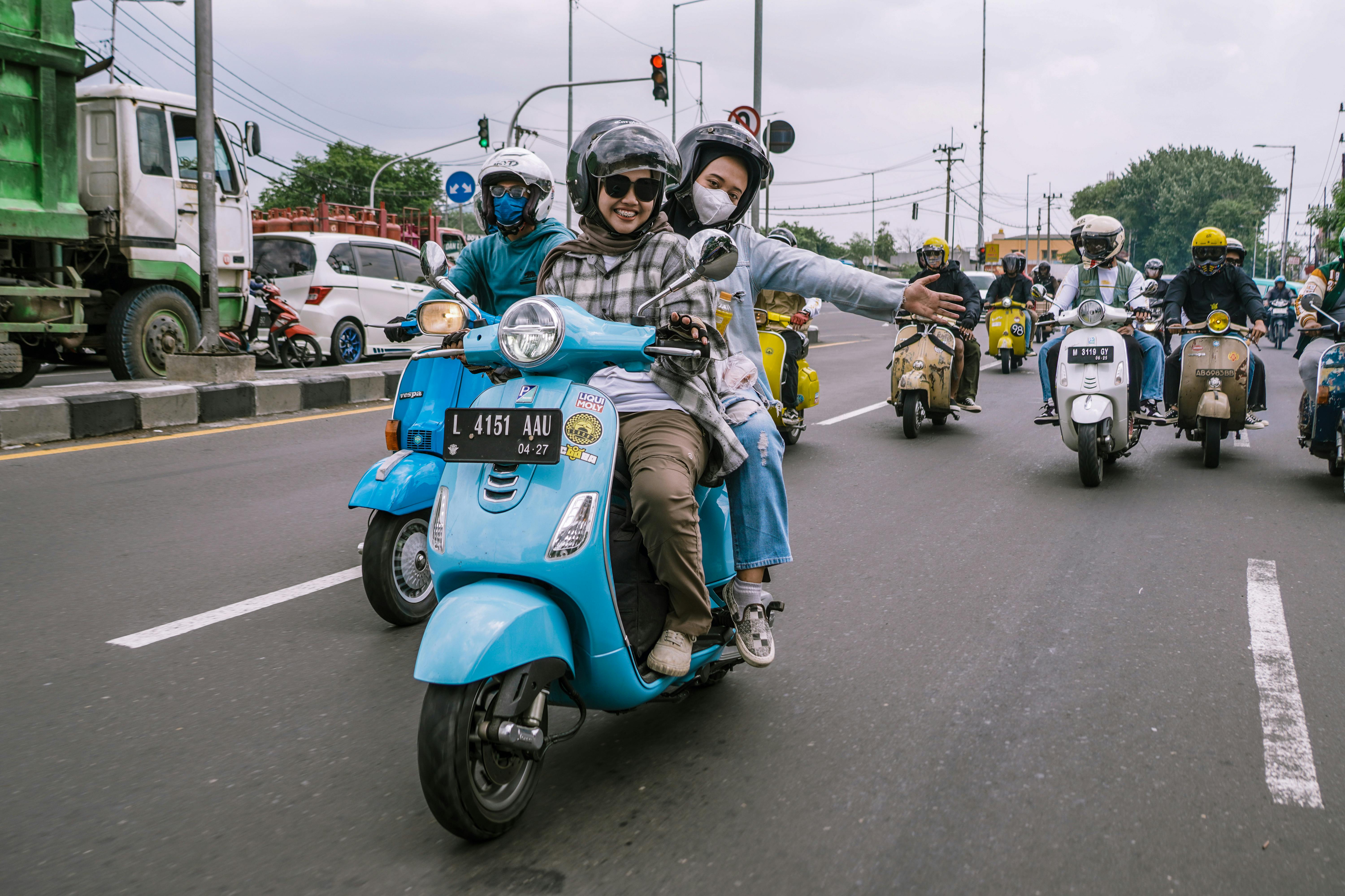 Joyful Scooter Ride in East Java, Indonesia · Free Stock Photo