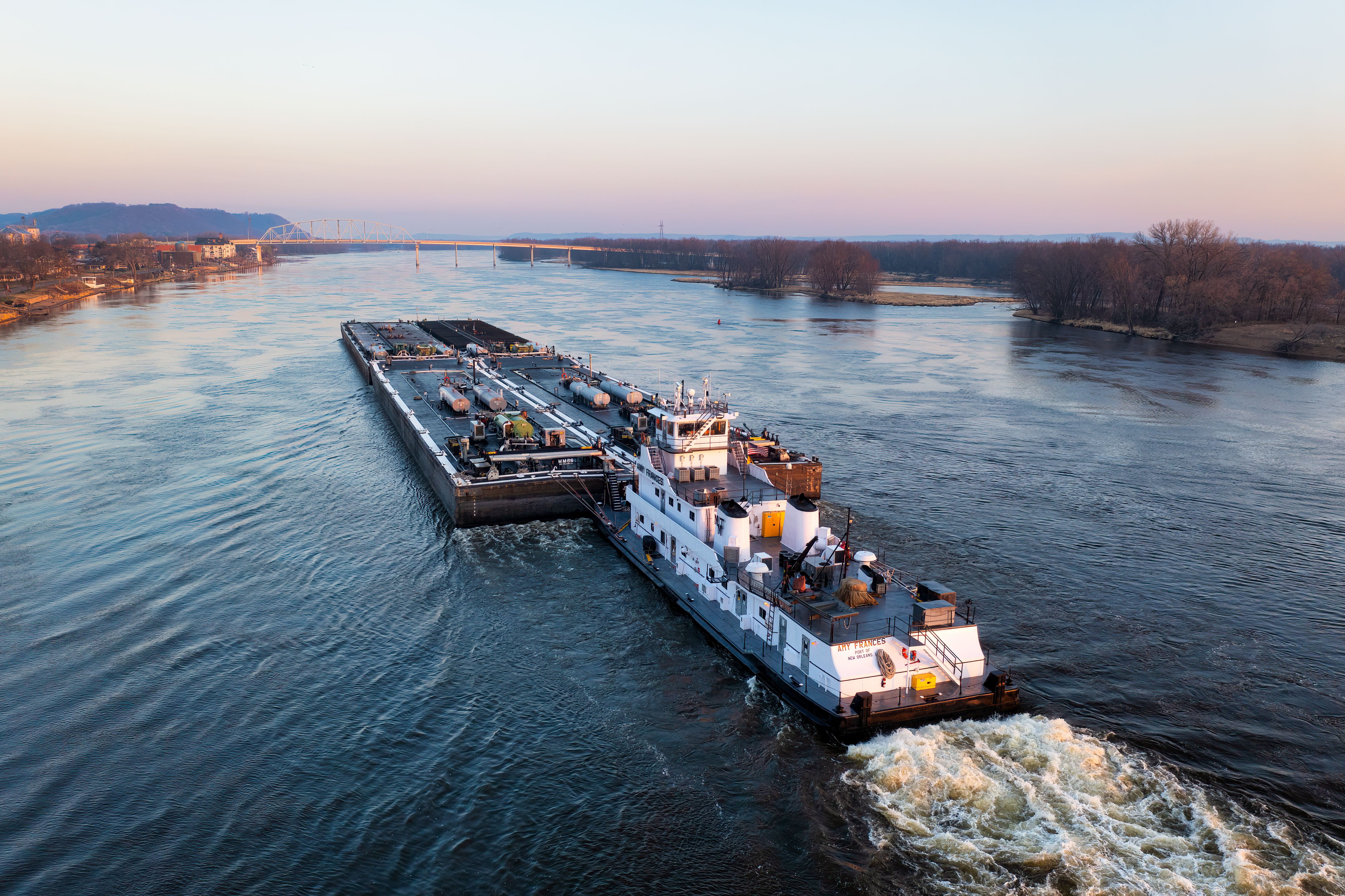 Barges Cascading a River · Free Stock Photo