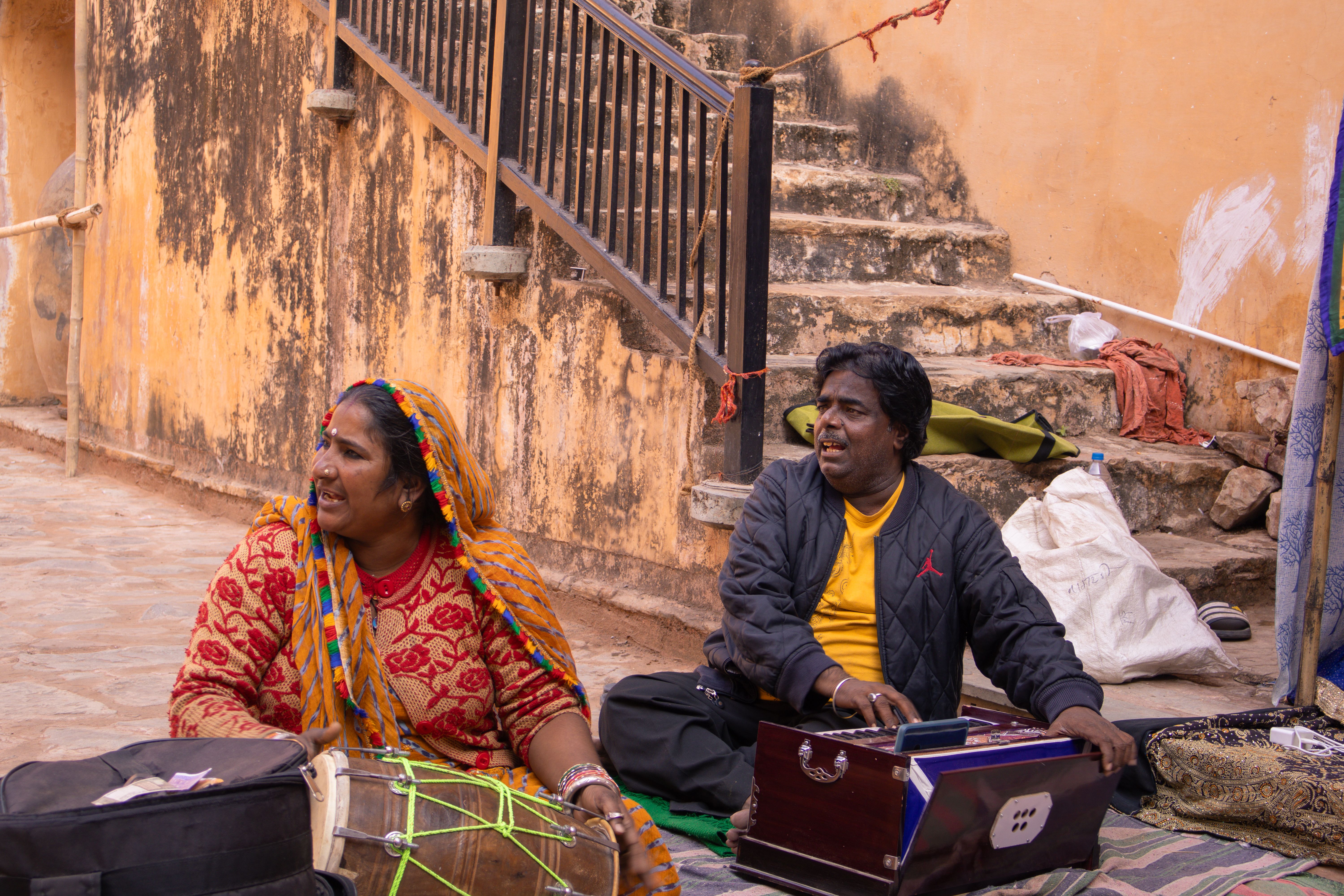 Traditional Indian Street Musicians Performing Outdoors · Free Stock Photo