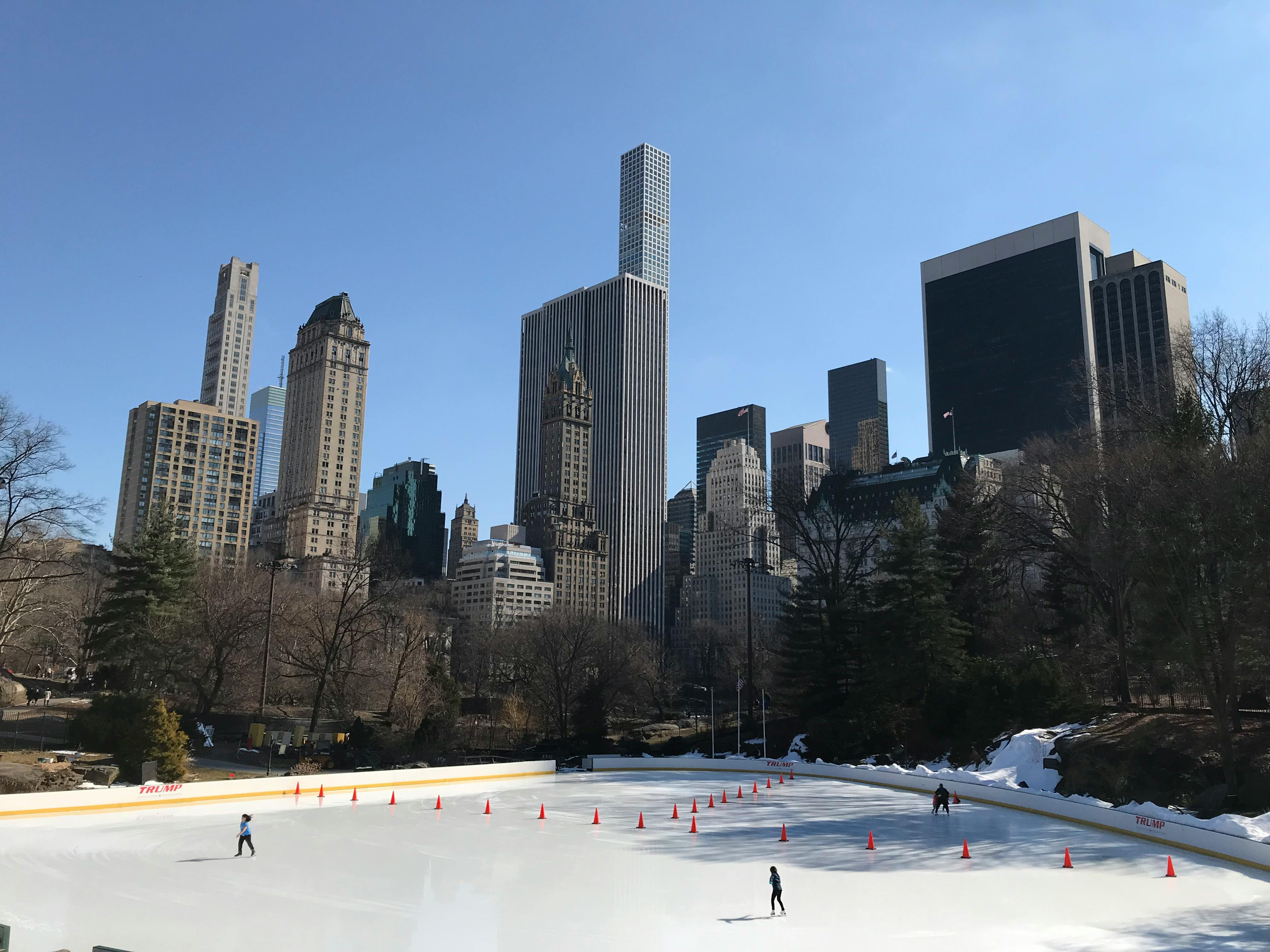 Skyscrapers Overlook Central Park Ice Rink · Free Stock Photo