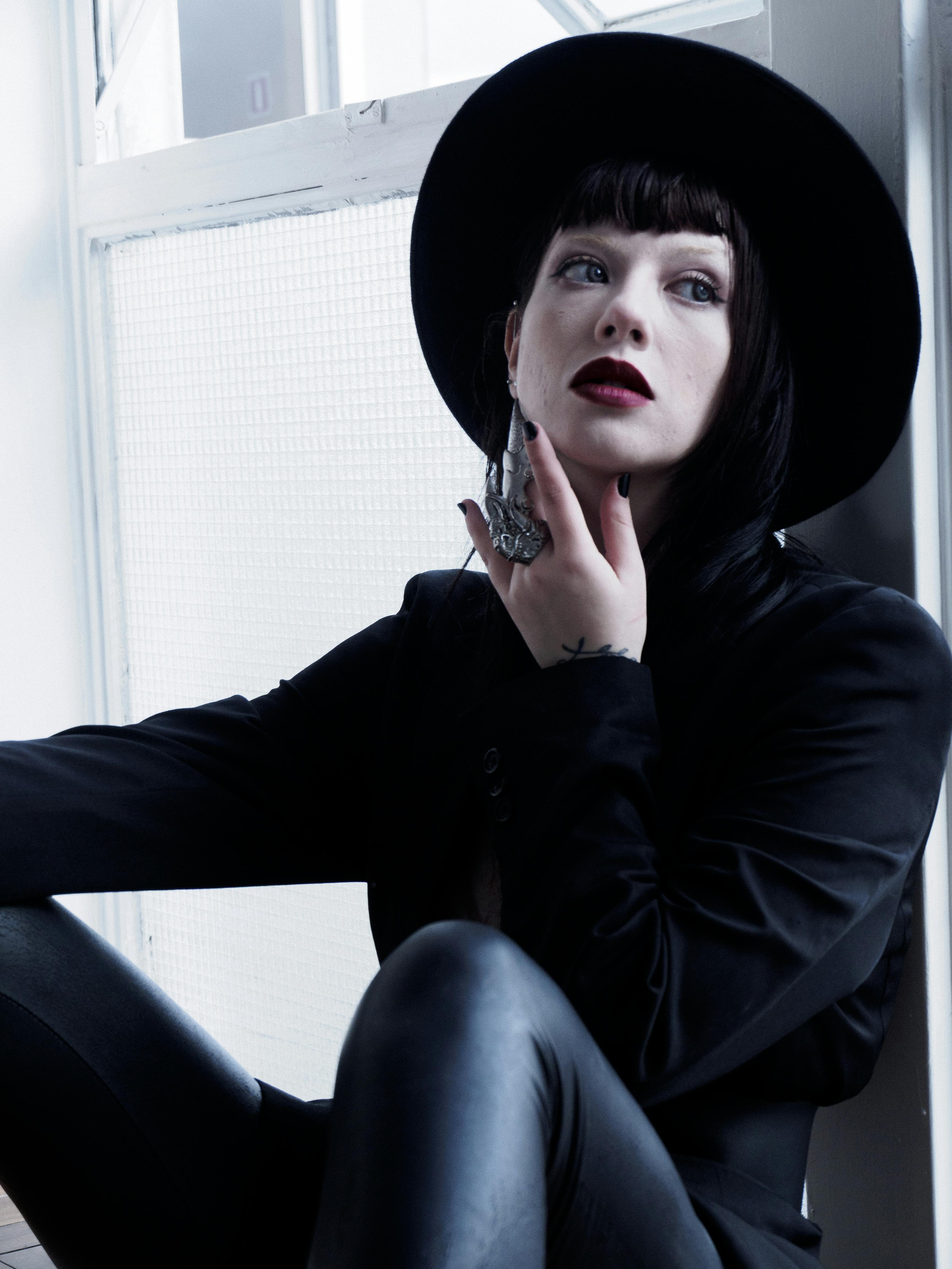 Gothic Fashion Portrait with Dramatic Lighting · Free Stock Photo