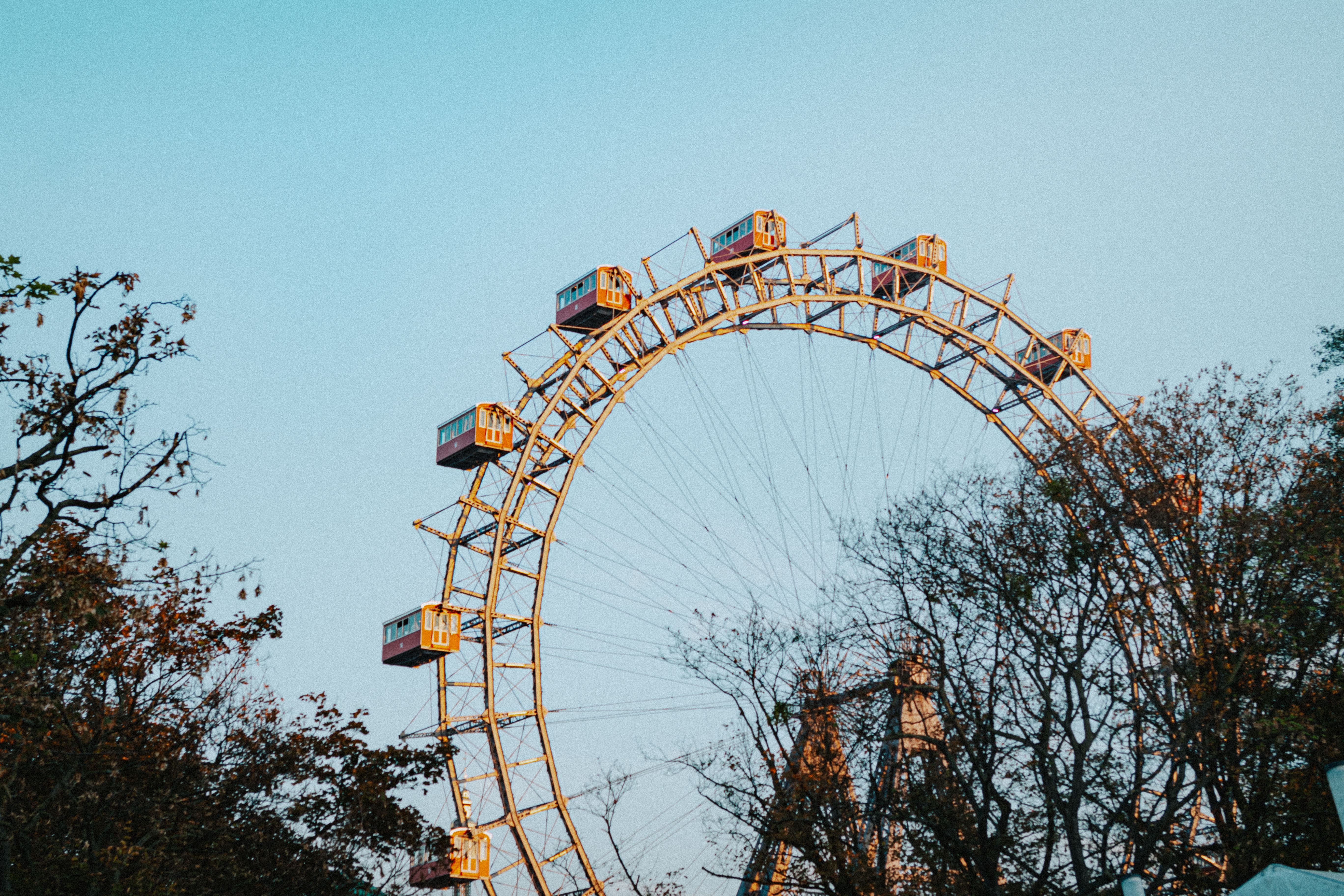Vienna Ferris Wheel Riesenrad at Sunset · Free Stock Photo