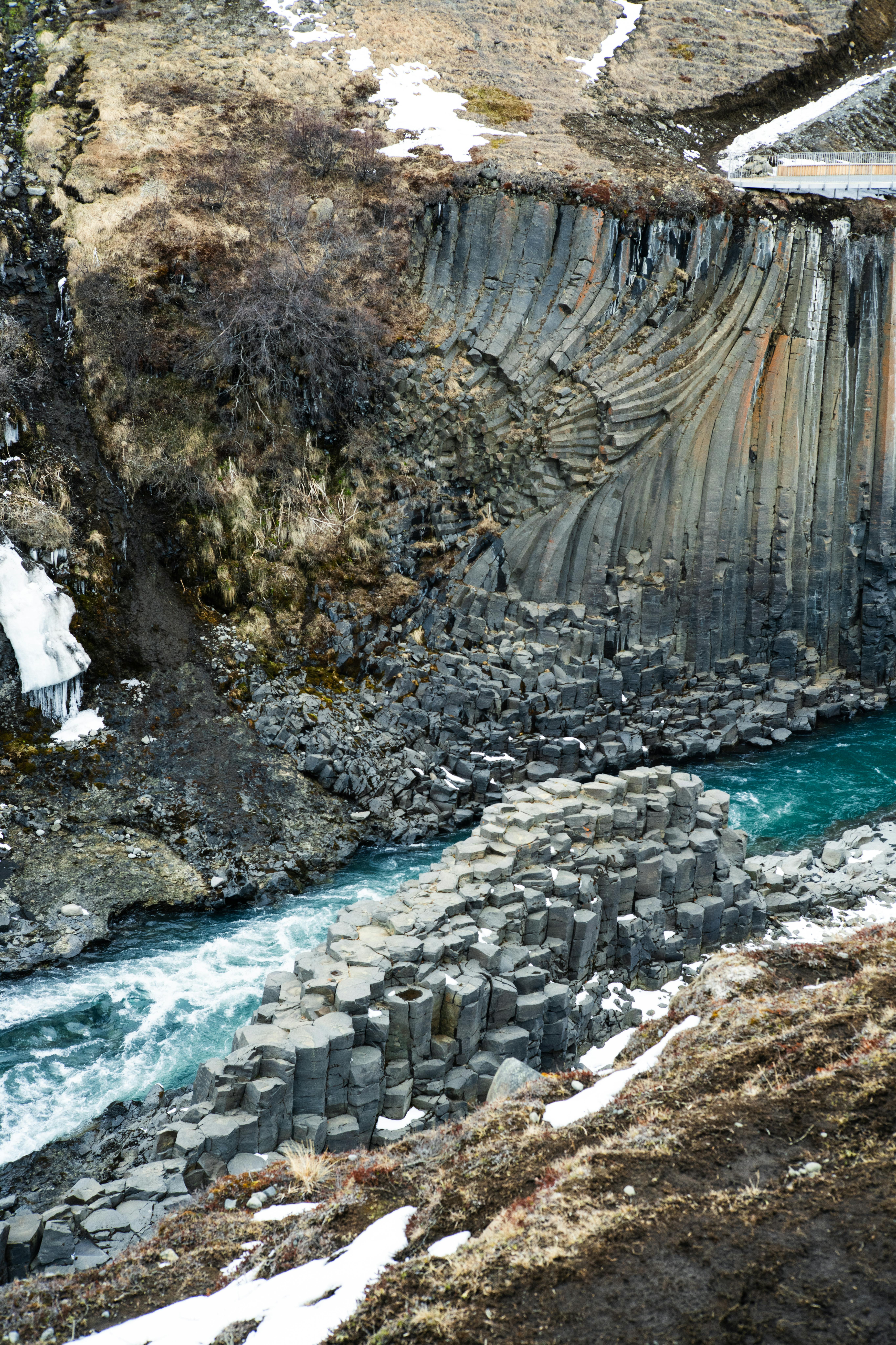 Stunning Basalt Columns by Blue River · Free Stock Photo