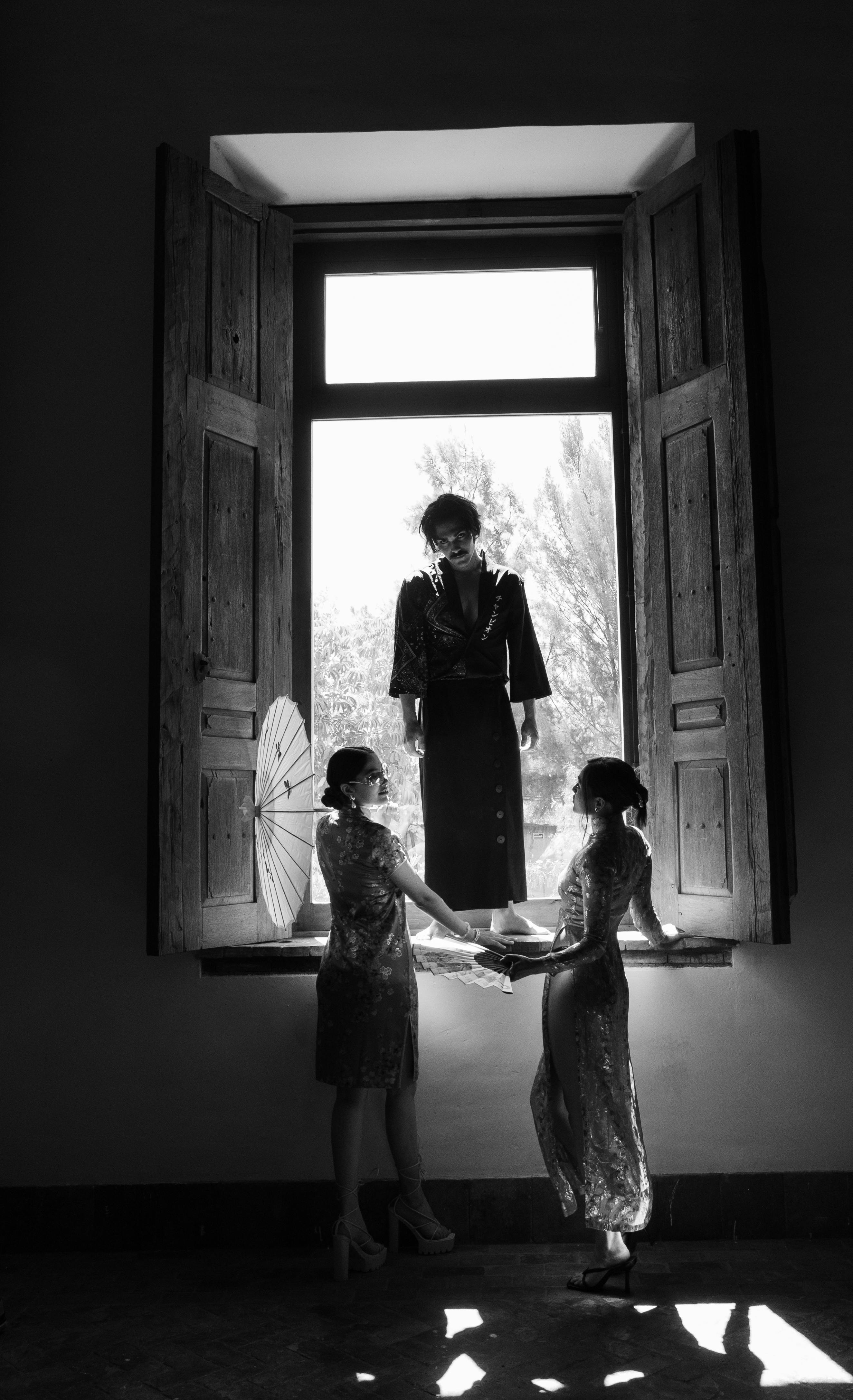 Dramatic Portrait in High Contrast Monochrome · Free Stock Photo