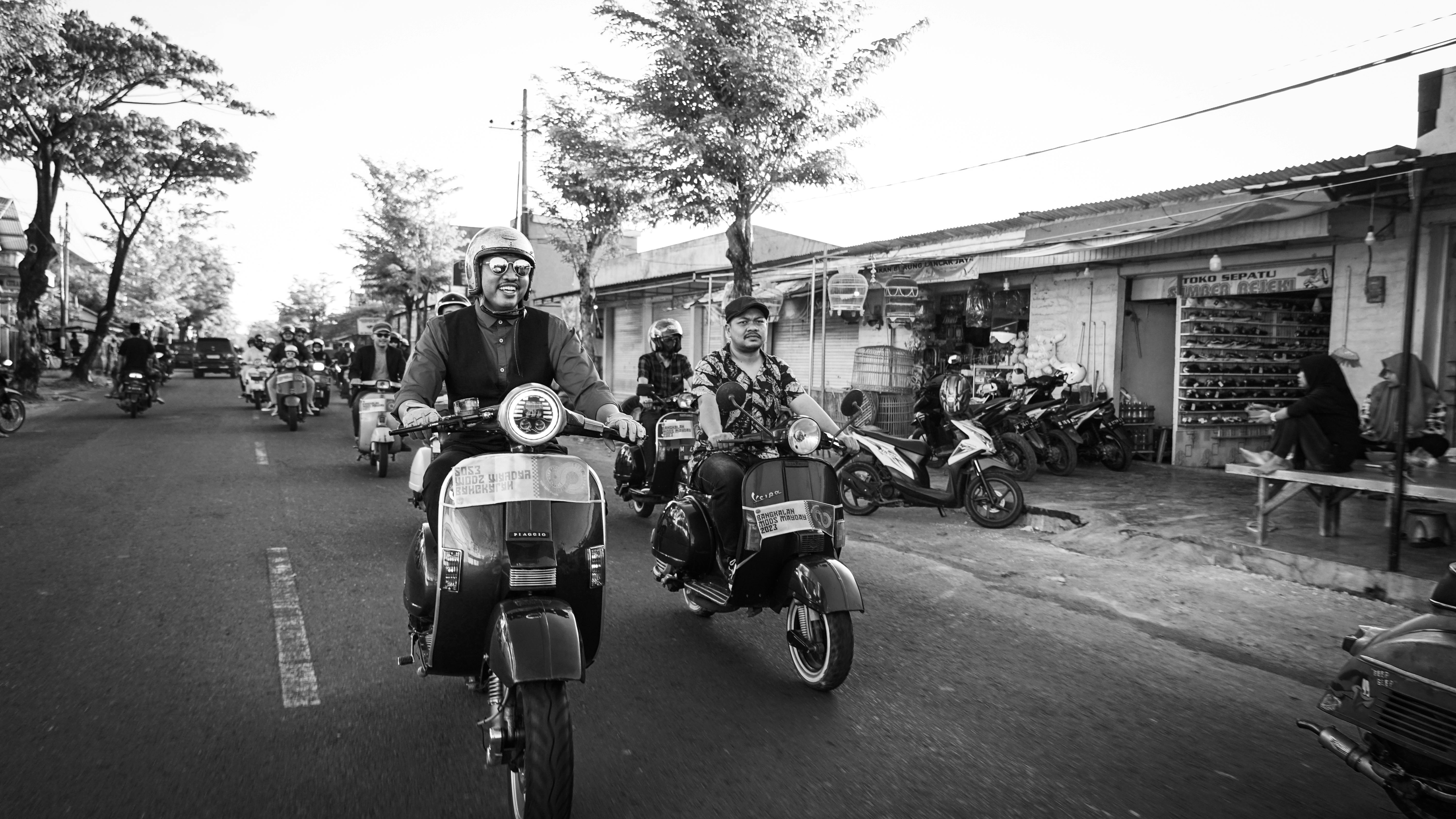 Joyful Scooter Ride through East Java Streets · Free Stock Photo