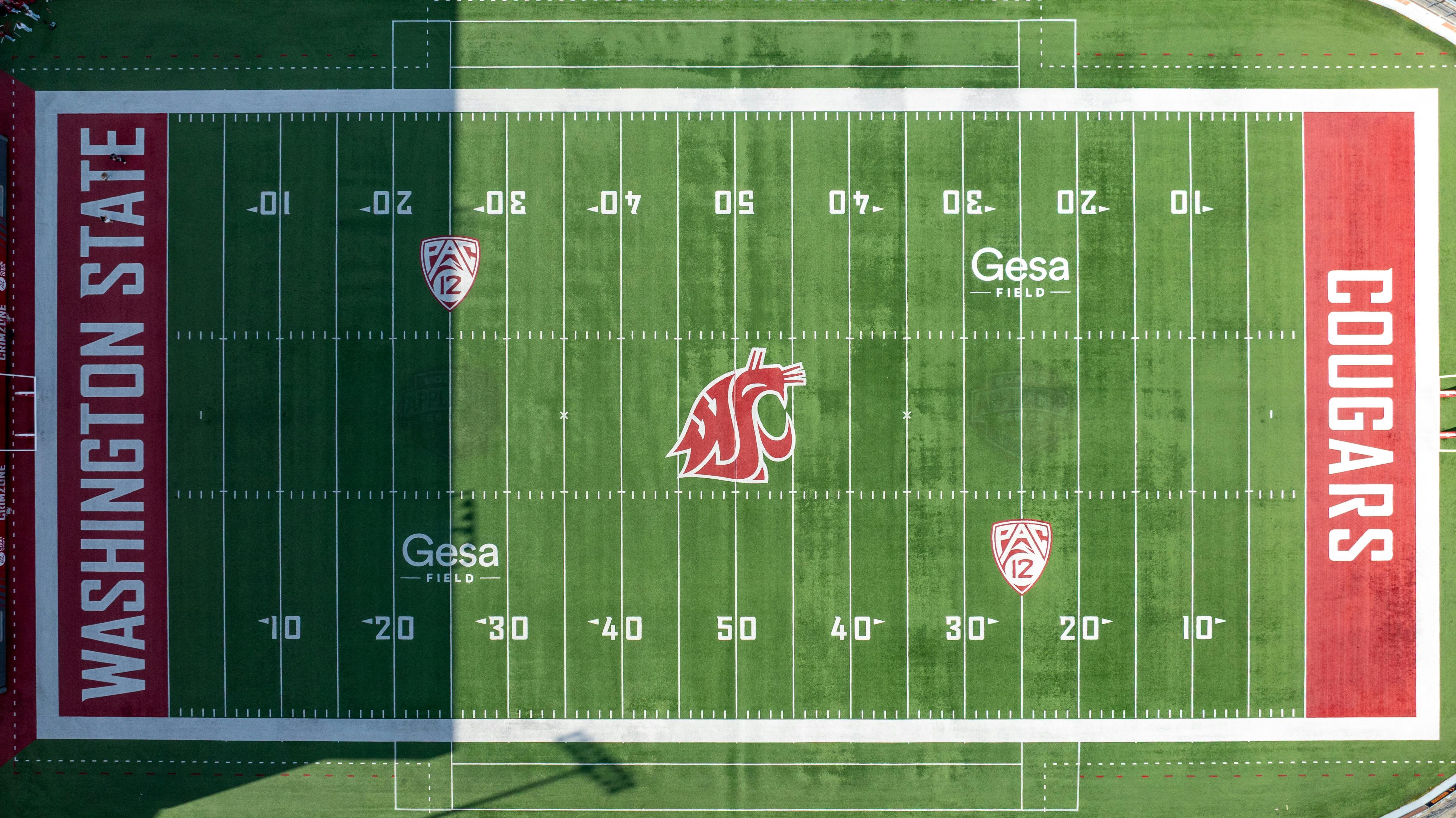 Aerial View of Gesa Field at Washington State University · Free Stock Photo