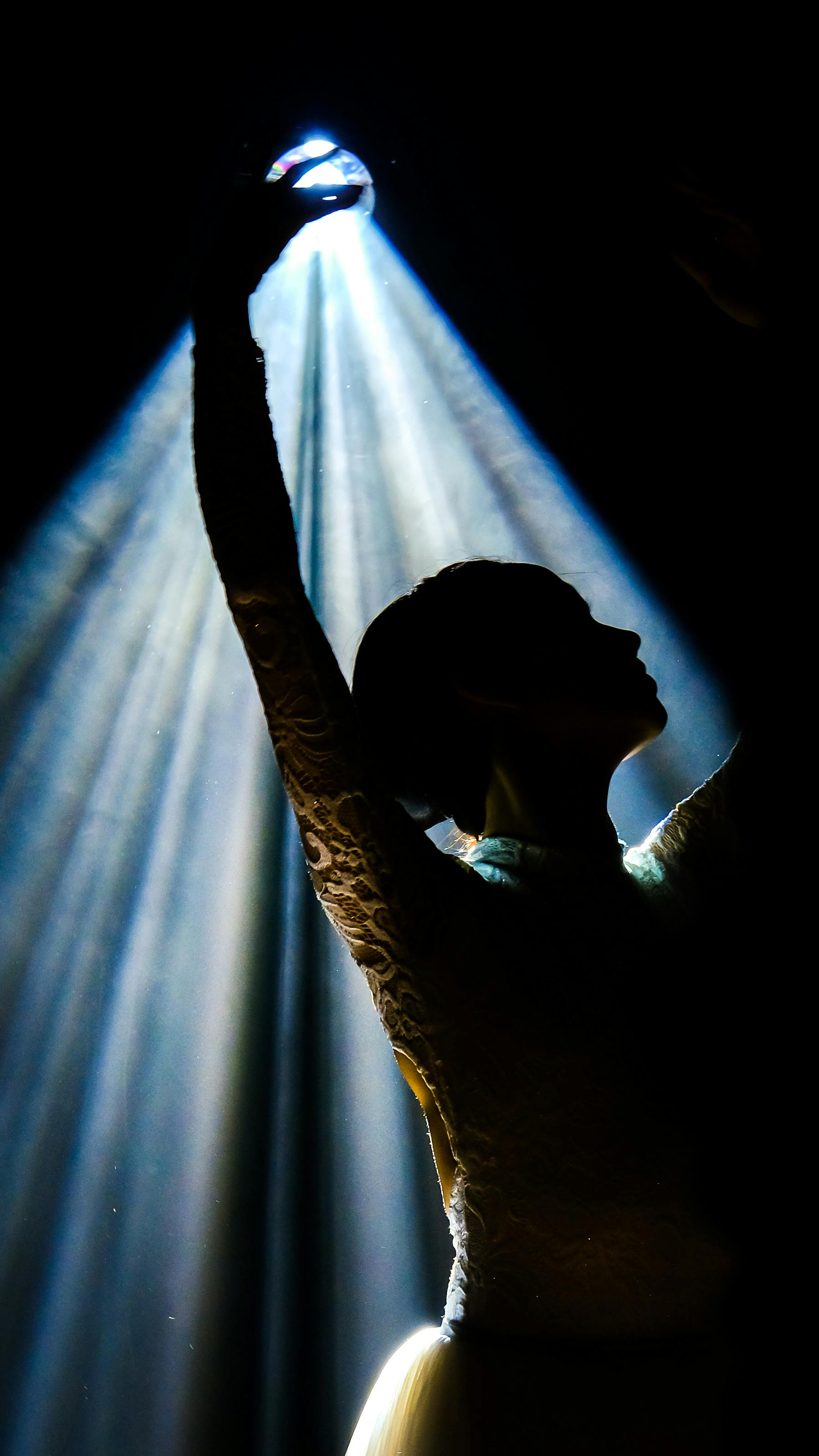 Elegant Ballet Silhouette in Dramatic Lighting · Free Stock Photo