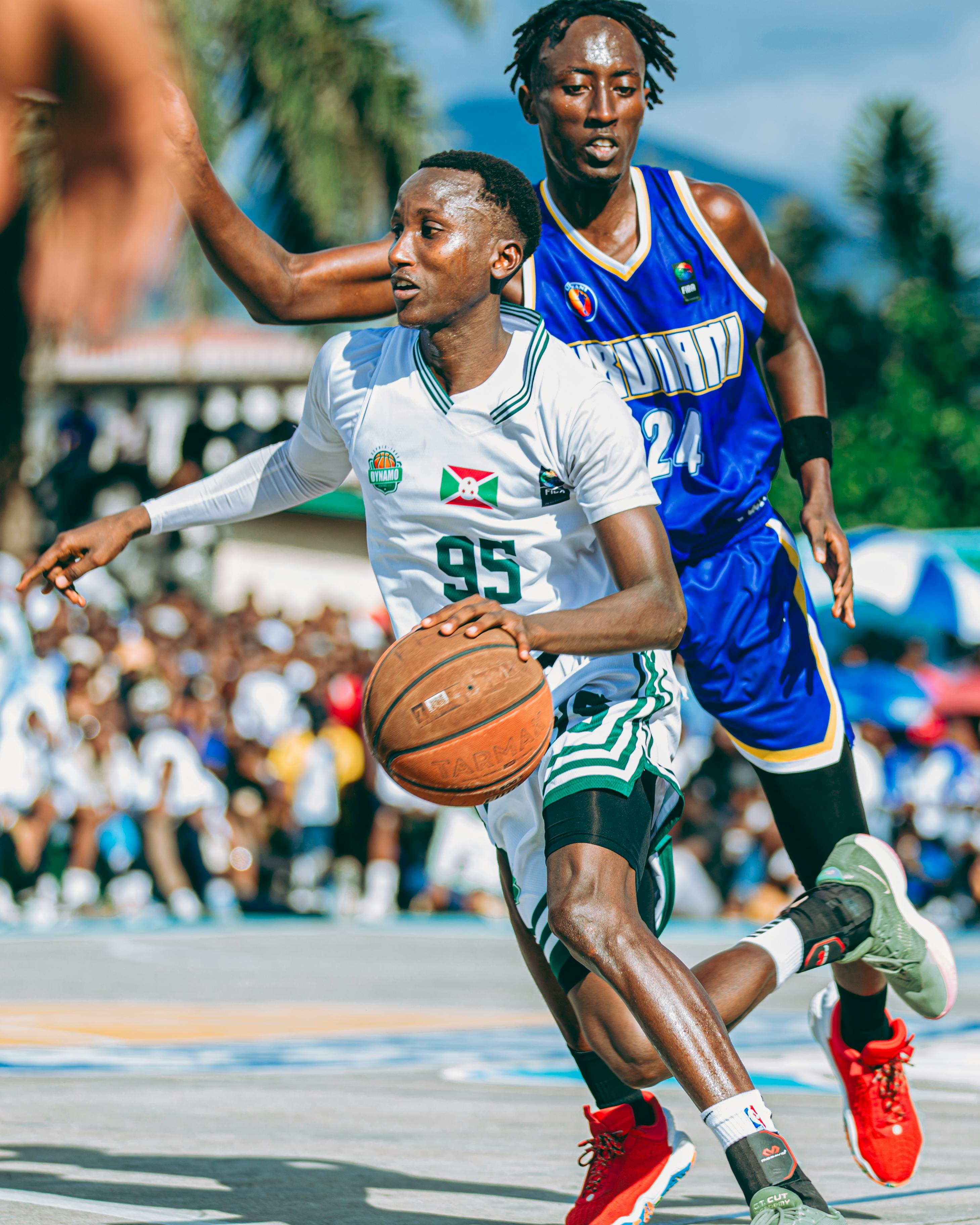 Intense Outdoor Basketball Game Action · Free Stock Photo
