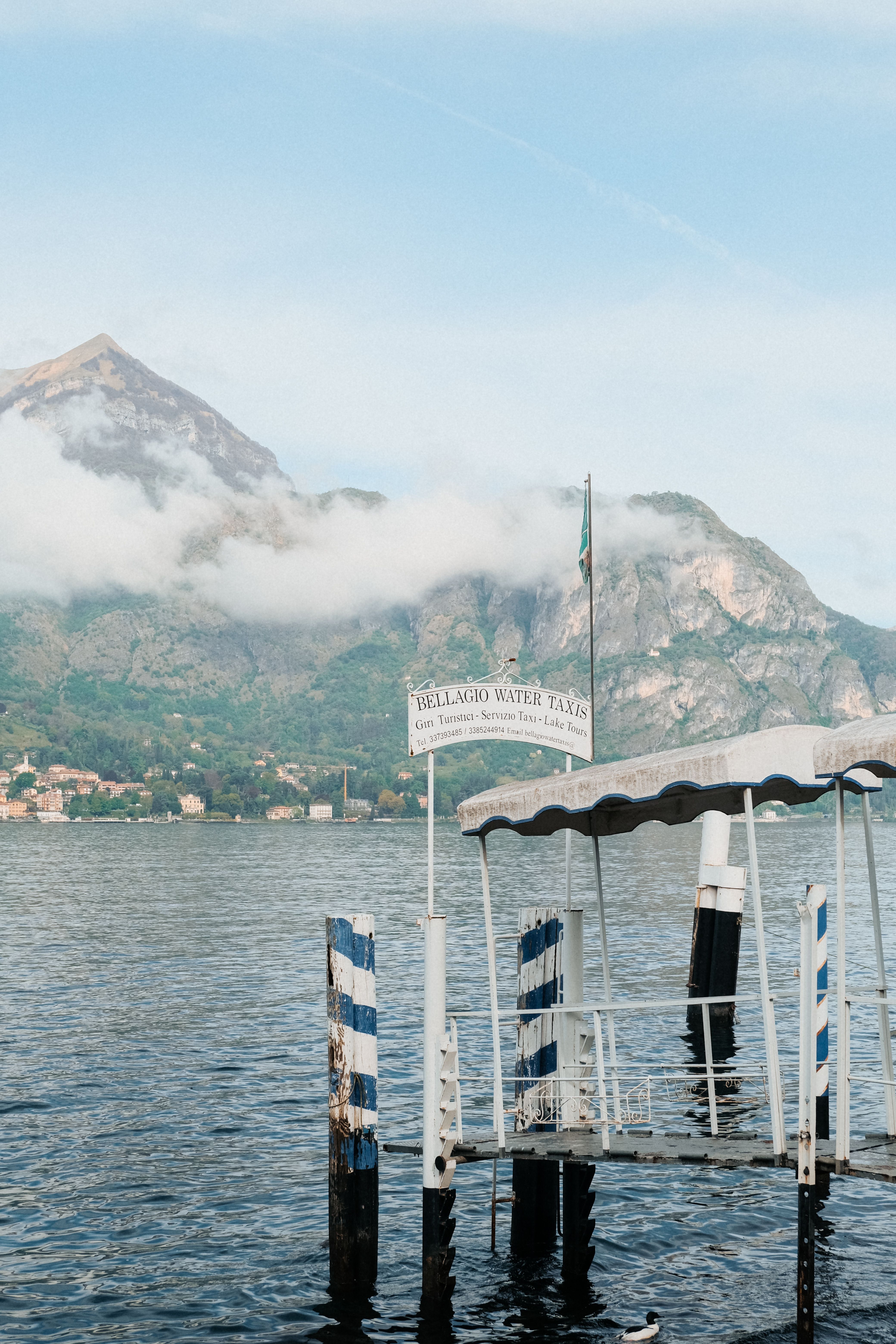 Scenic Bellagio Water Taxi Dock at Lake Como · Free Stock Photo