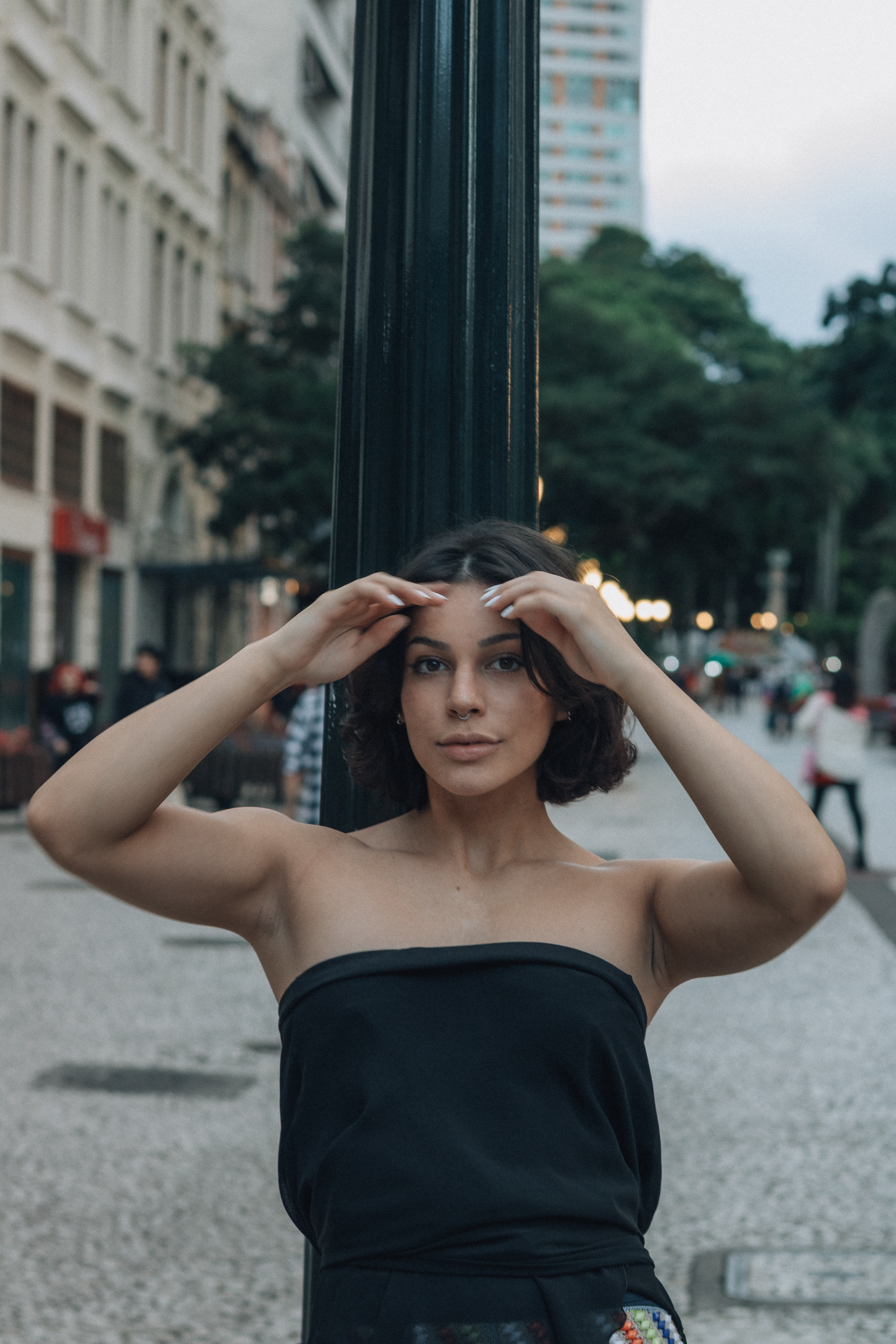 Urban Portrait of Woman in City Street · Free Stock Photo