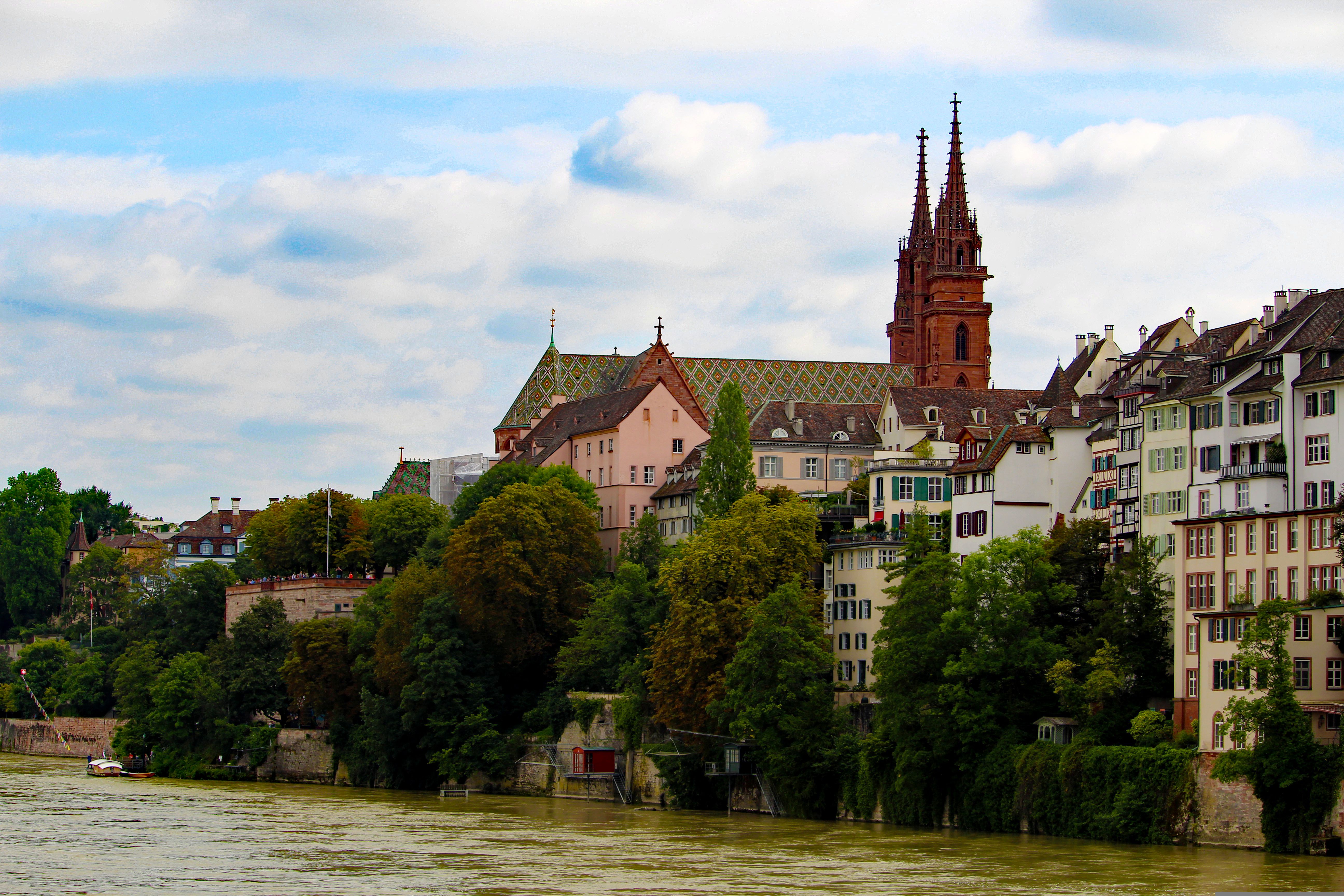 Scenic View of Basel's Historic Old Town by Rhine · Free Stock Photo
