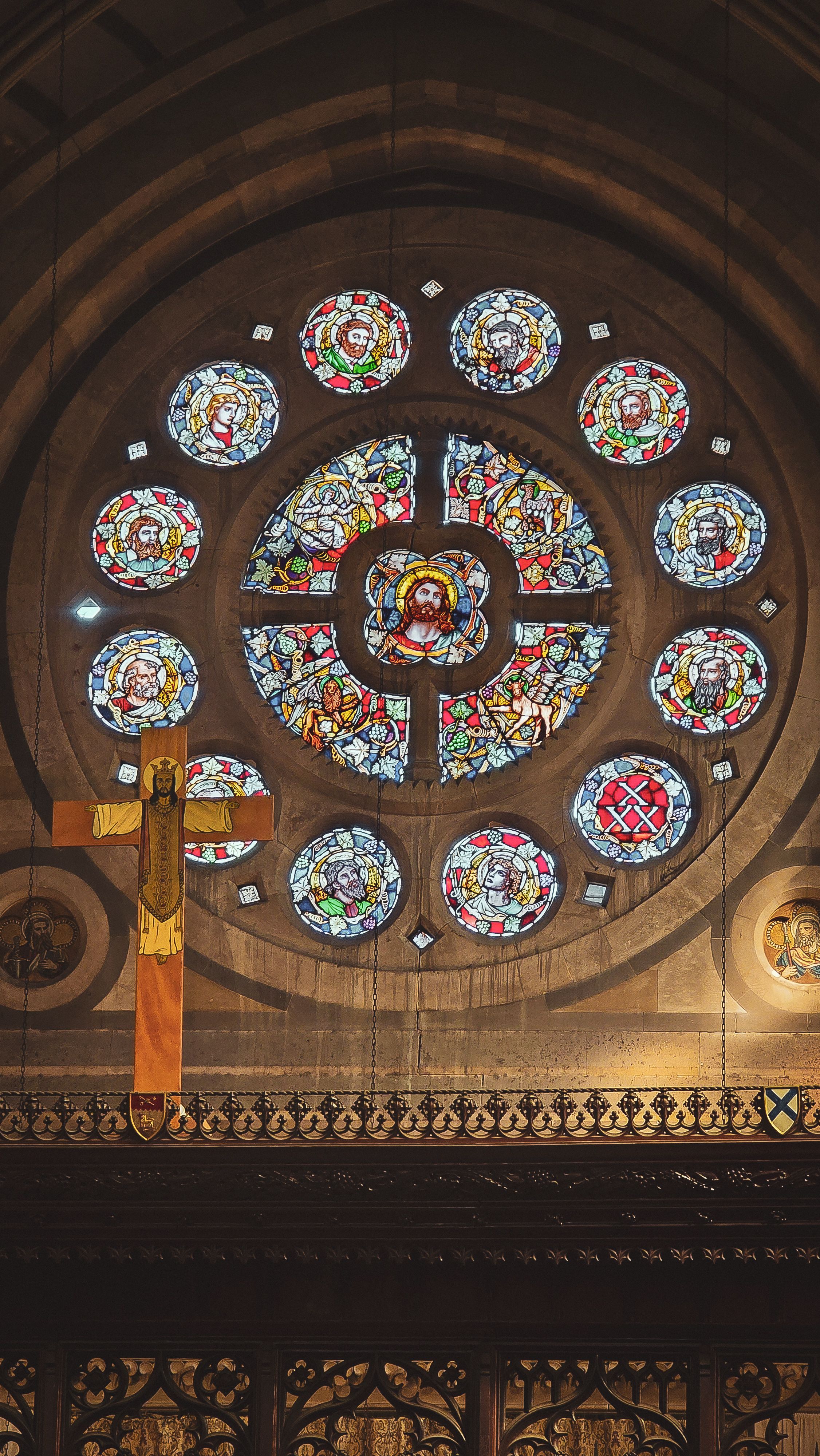 Beautiful Stained Glass Window in Historic Church · Free Stock Photo