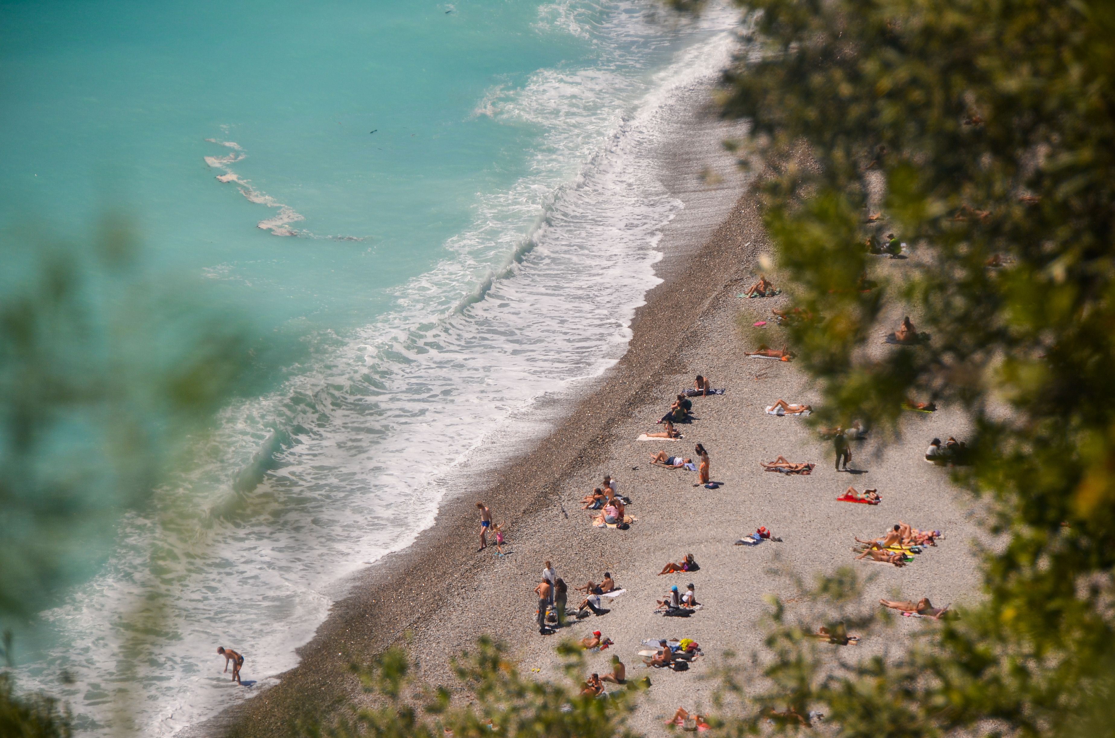 Aerial View of Sunny Beach in Nice, France · Free Stock Photo