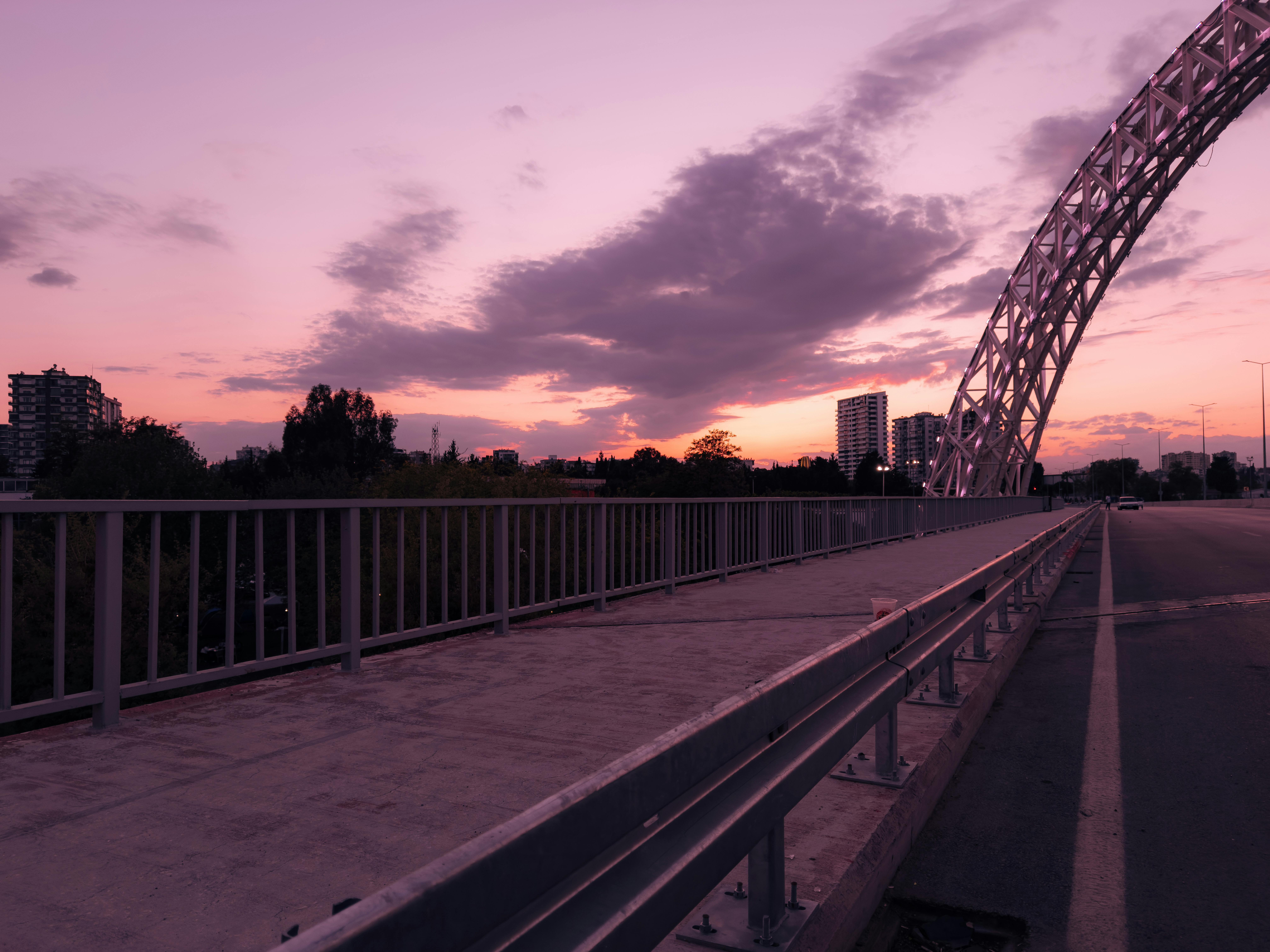 Scenic Twilight View from Modern Bridge · Free Stock Photo
