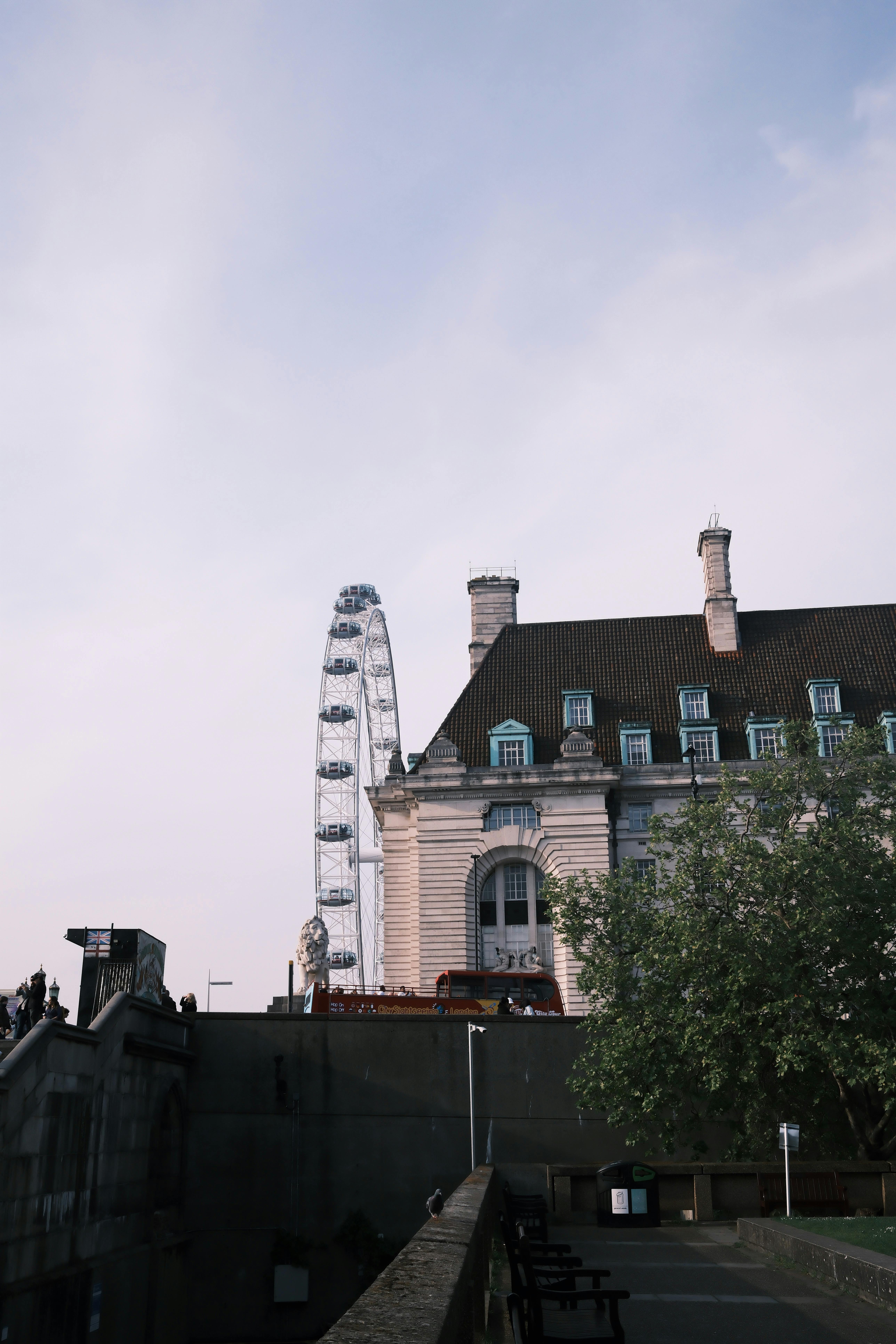 London Eye and Riverside Architecture View · Free Stock Photo