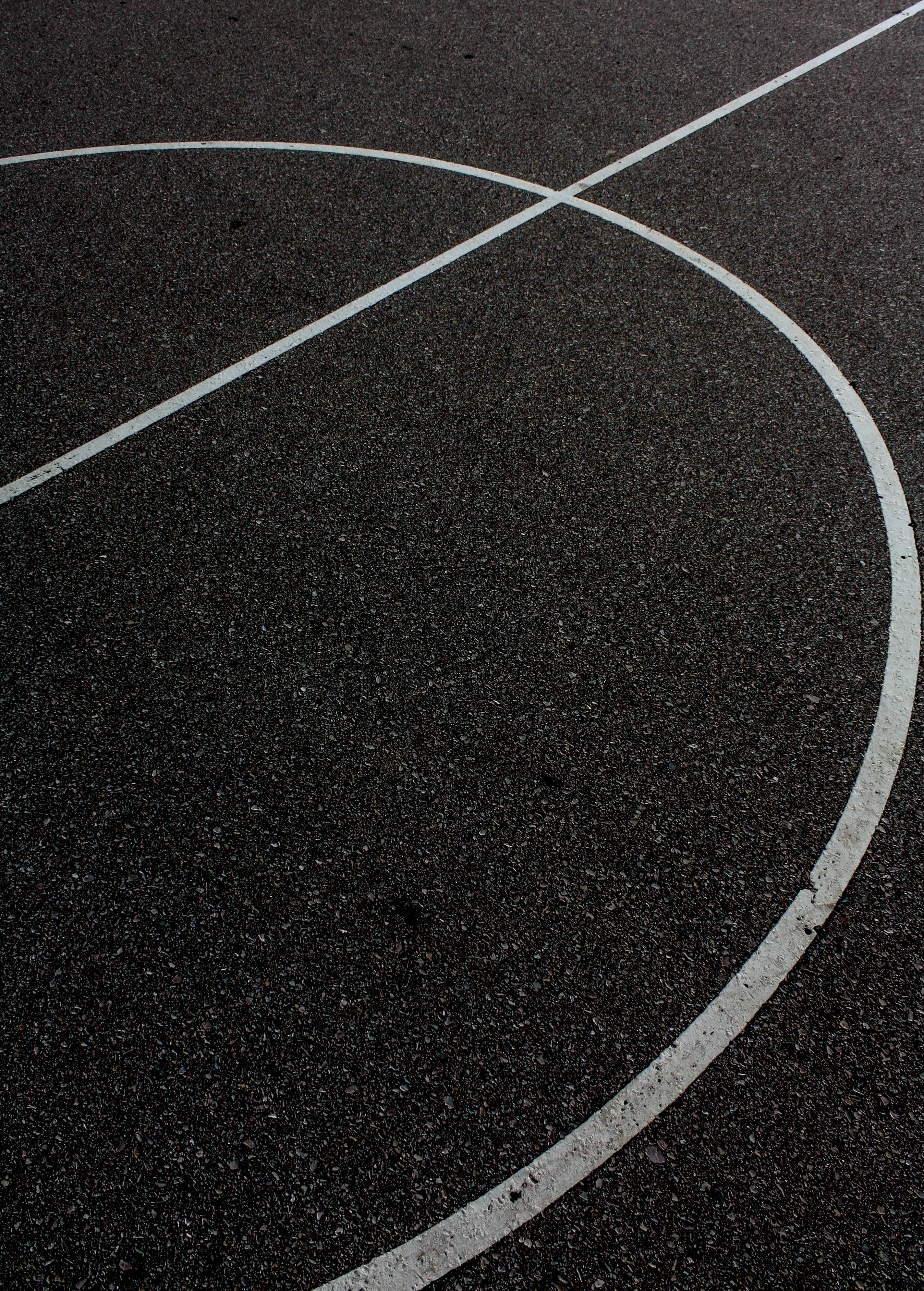 Gray Concrete Pavement With Yellow and White Paint · Free Stock Photo