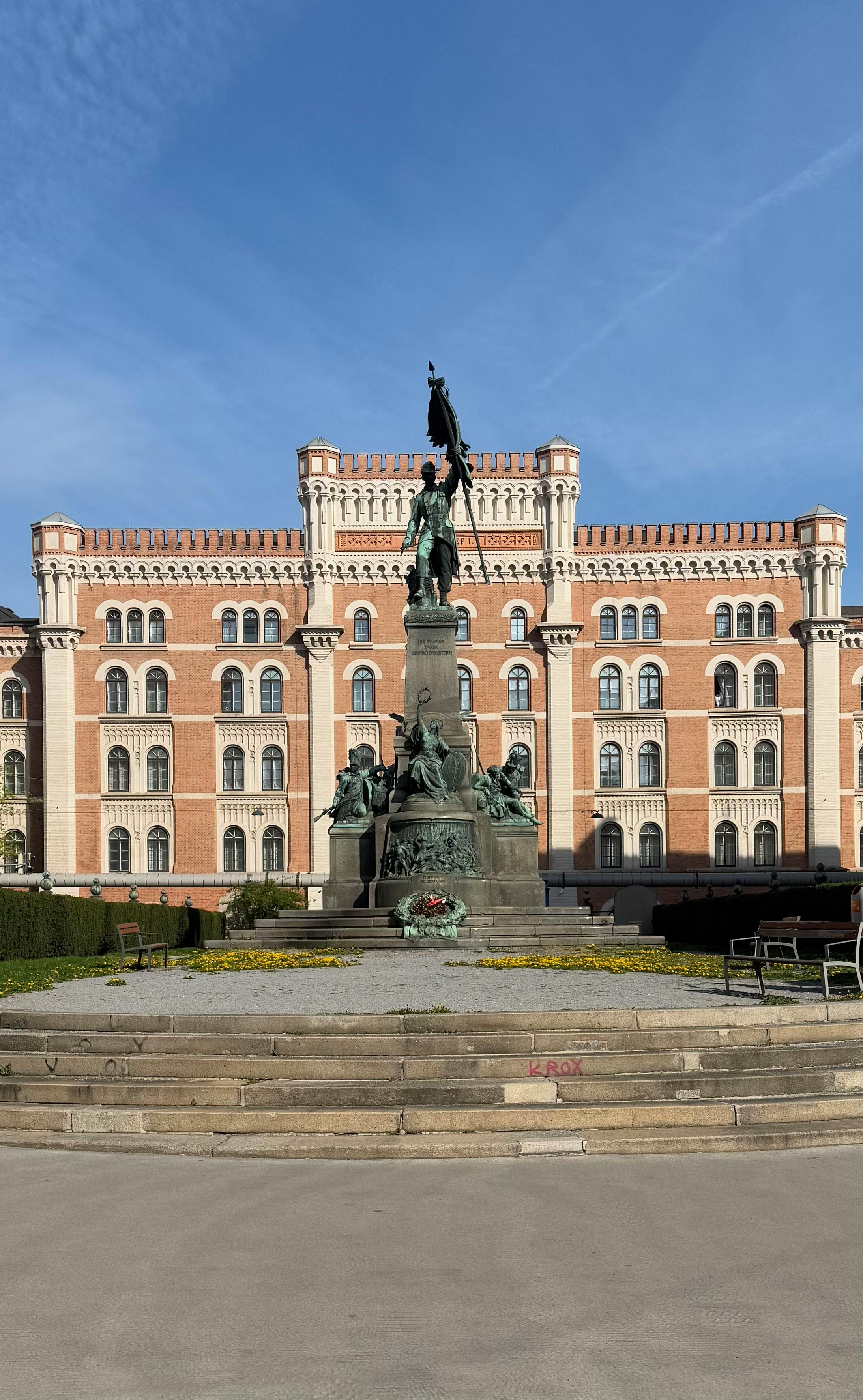 Historic Statue Outside Vienna Arsenal Museum · Free Stock Photo