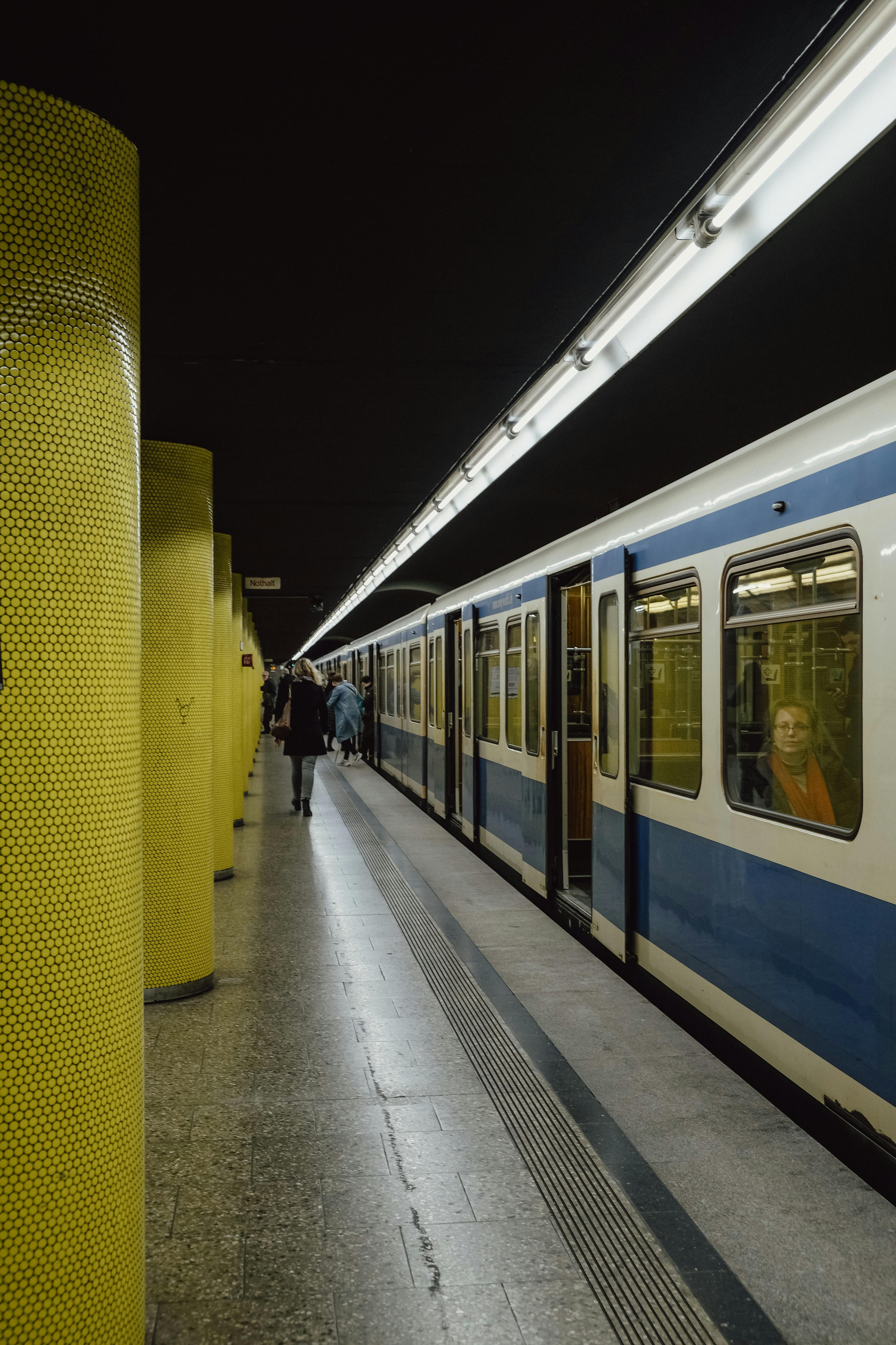 Subway Train at Underground Station in City · Free Stock Photo