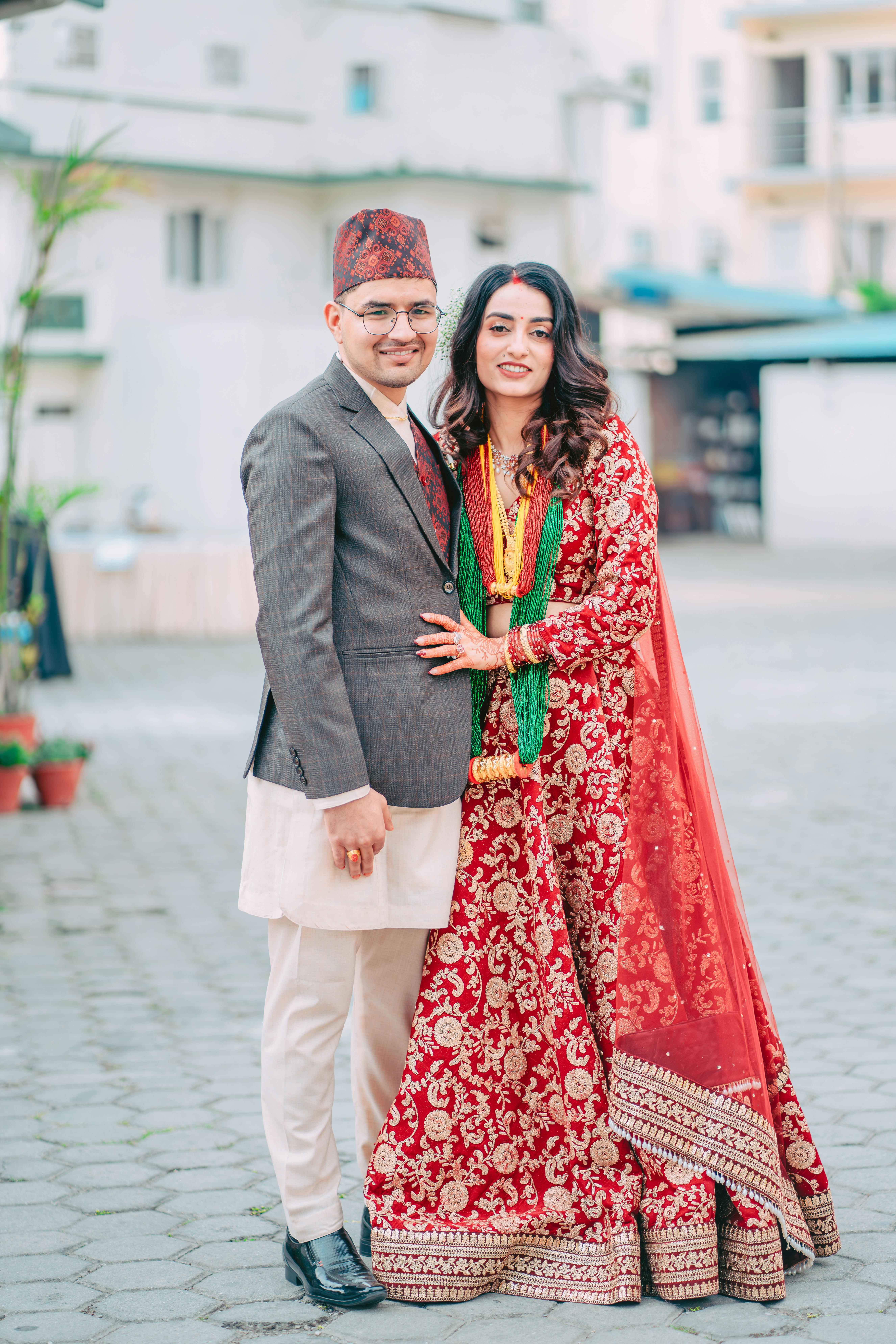 Traditional Nepali Wedding Couple in Kathmandu · Free Stock Photo