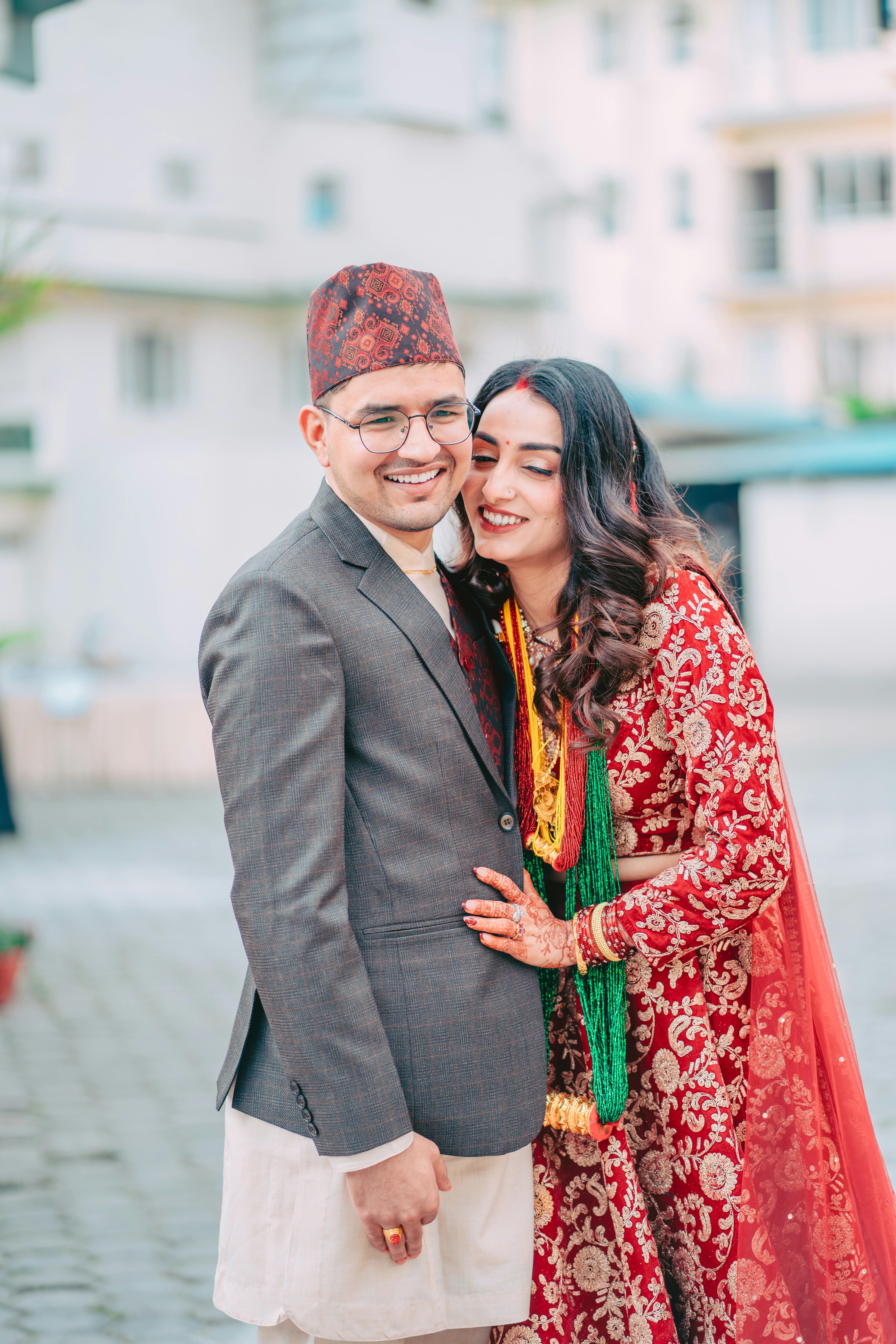 Traditional Nepali Wedding Couple in Kathmandu · Free Stock Photo
