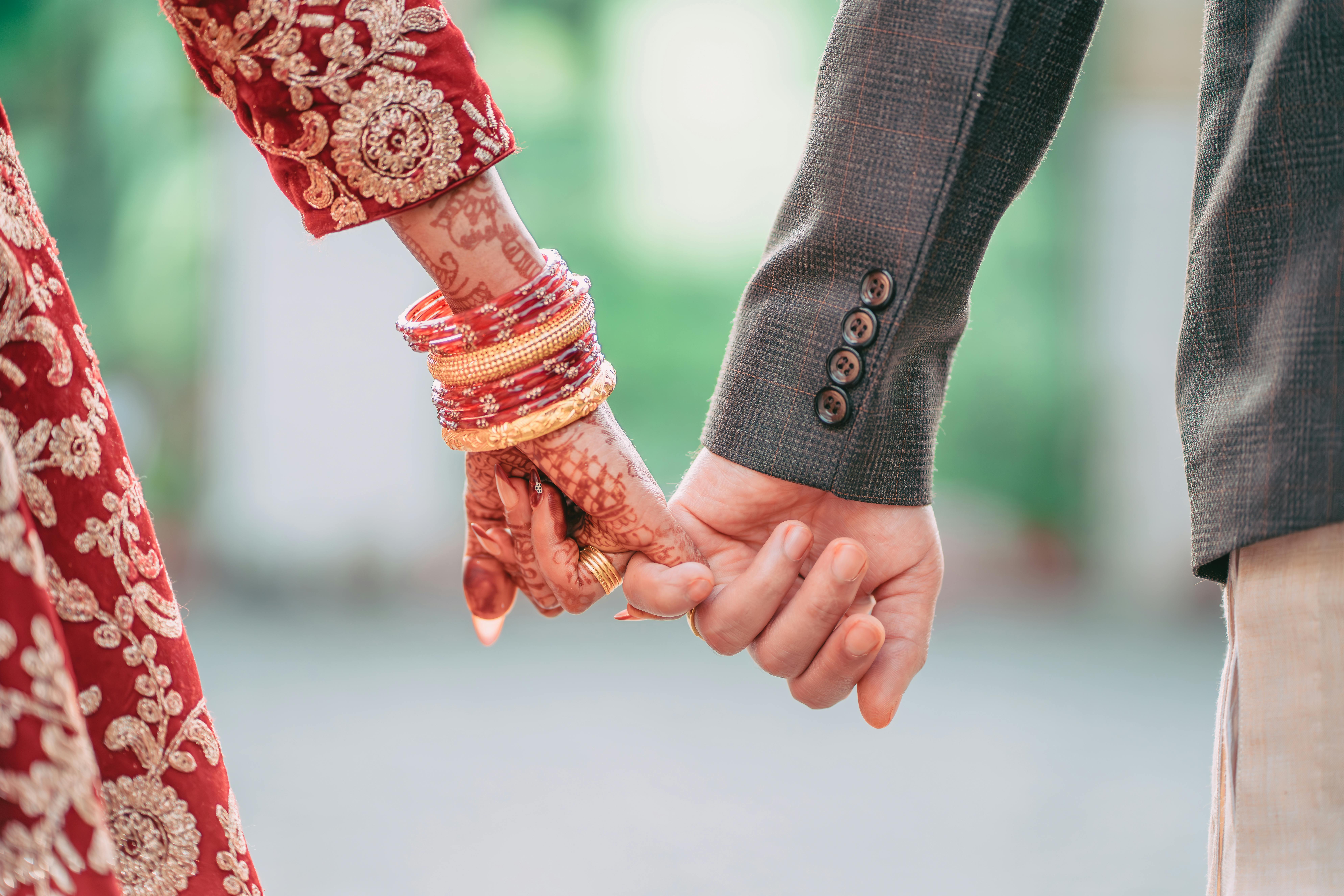 Elegant Hindu Wedding Hand-Holding in Kathmandu · Free Stock Photo