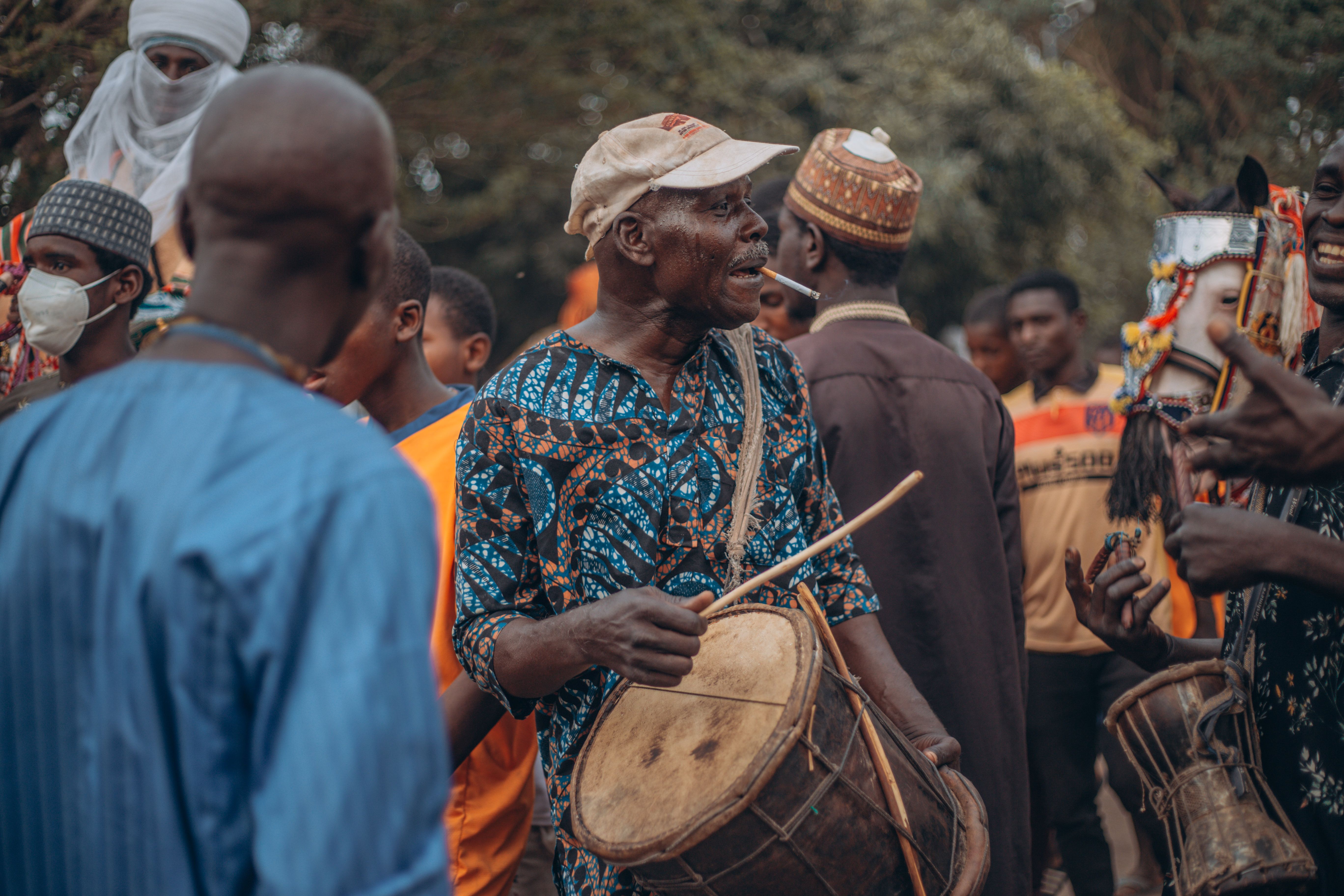 Cultural Celebration with Drummers in Africa · Free Stock Photo
