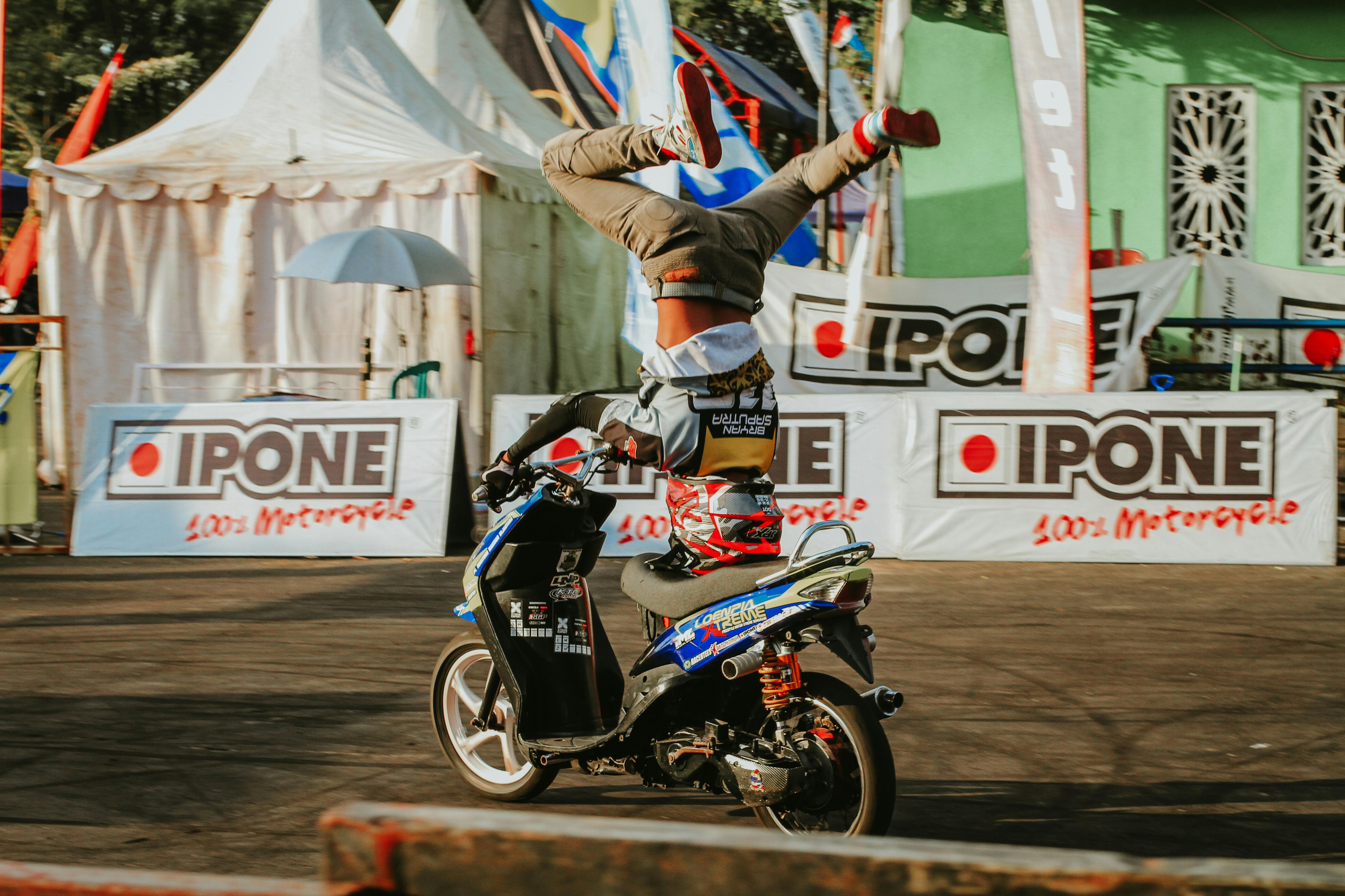 Motorbike Stunt Performance in Jakarta · Free Stock Photo